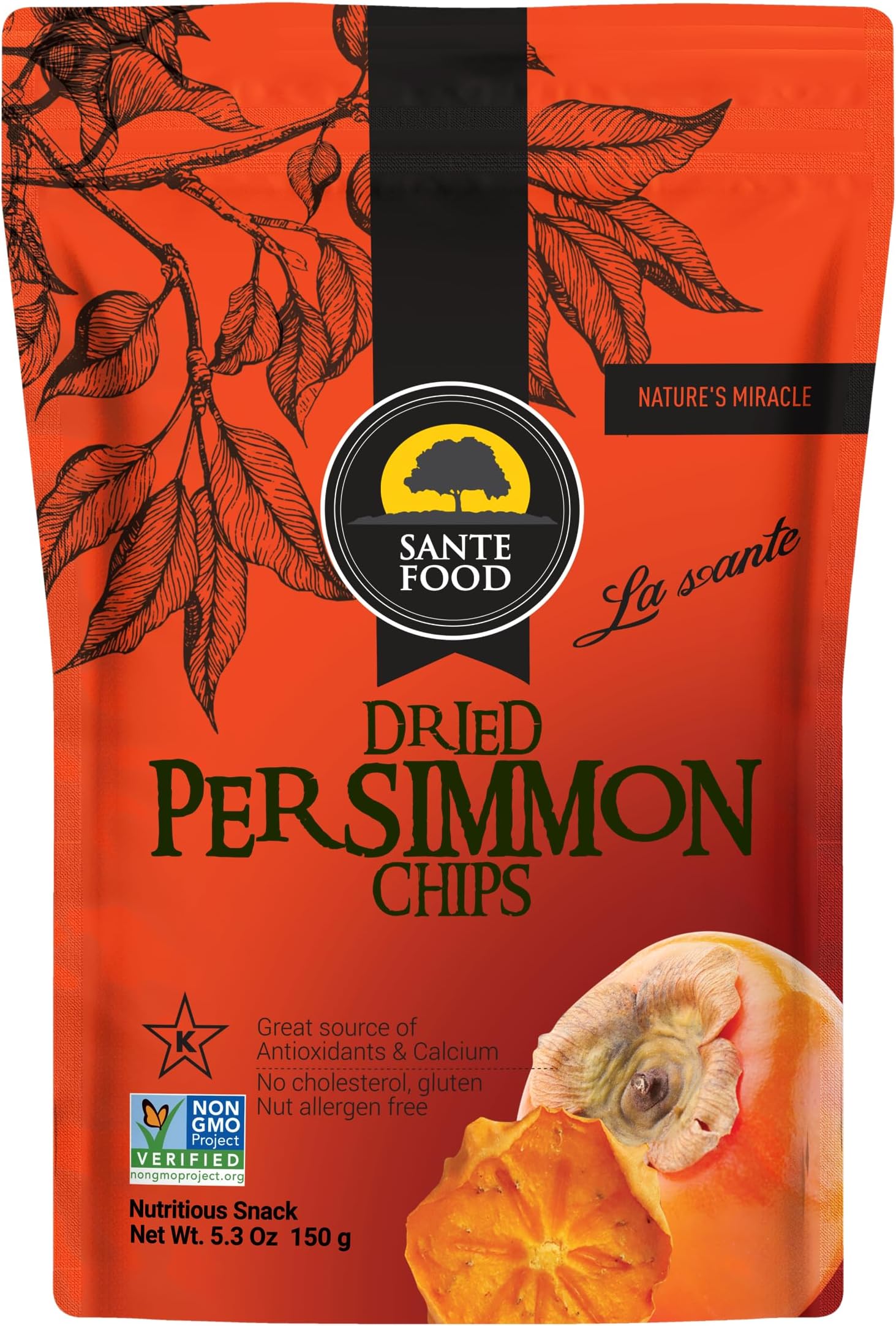 Amazon.com: Premium Natural Sun Dried Wild Persimmon Chewy Chip Slices ...