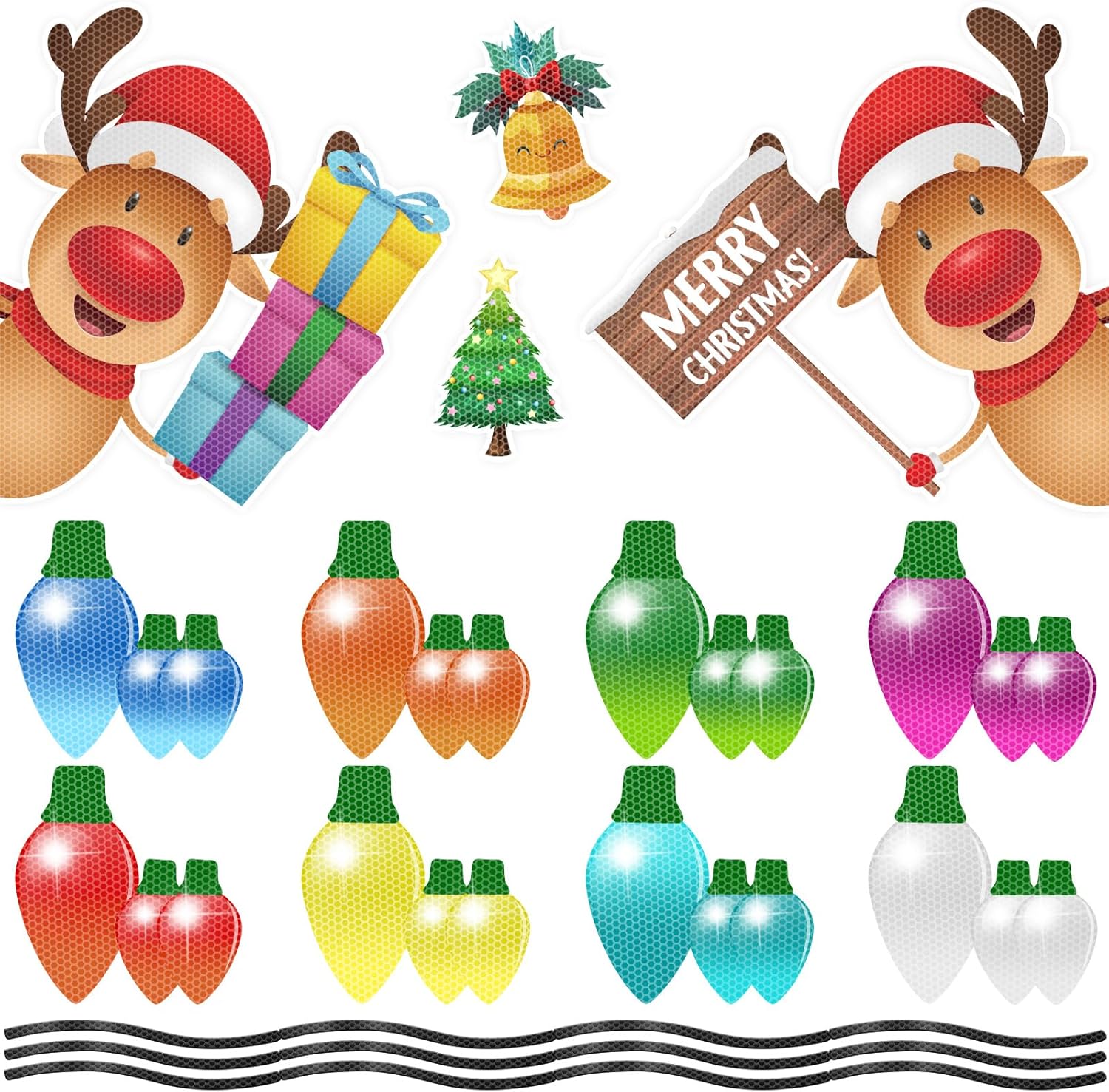 Amazon.com: 40PCS Magnets Christmas Decorations, Car Refrigerator ...