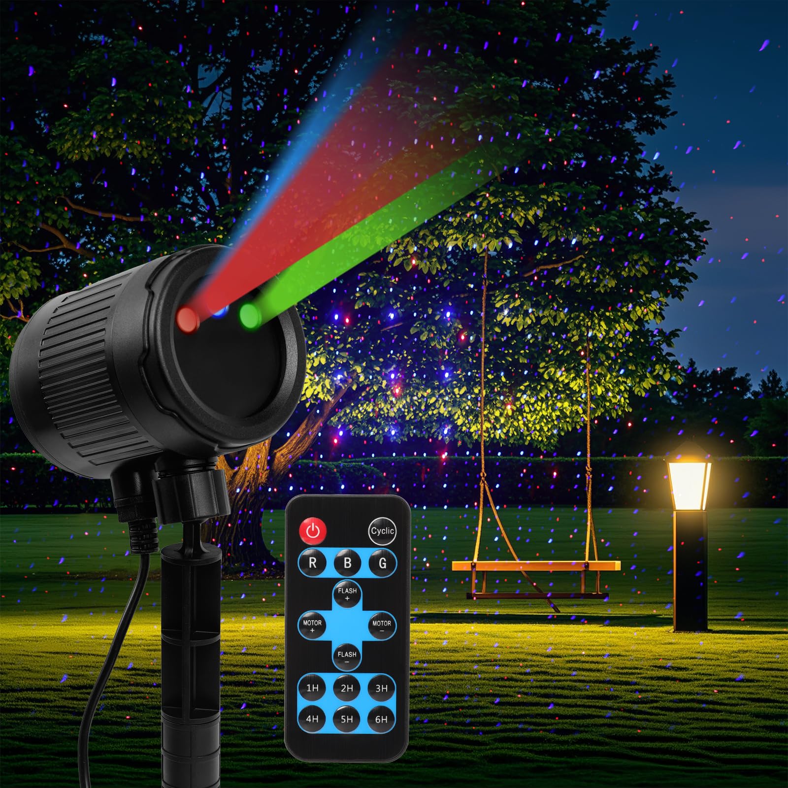 Amazon.com: Christmas Laser Lights Outdoor, 3 Colors RGB Laser ...