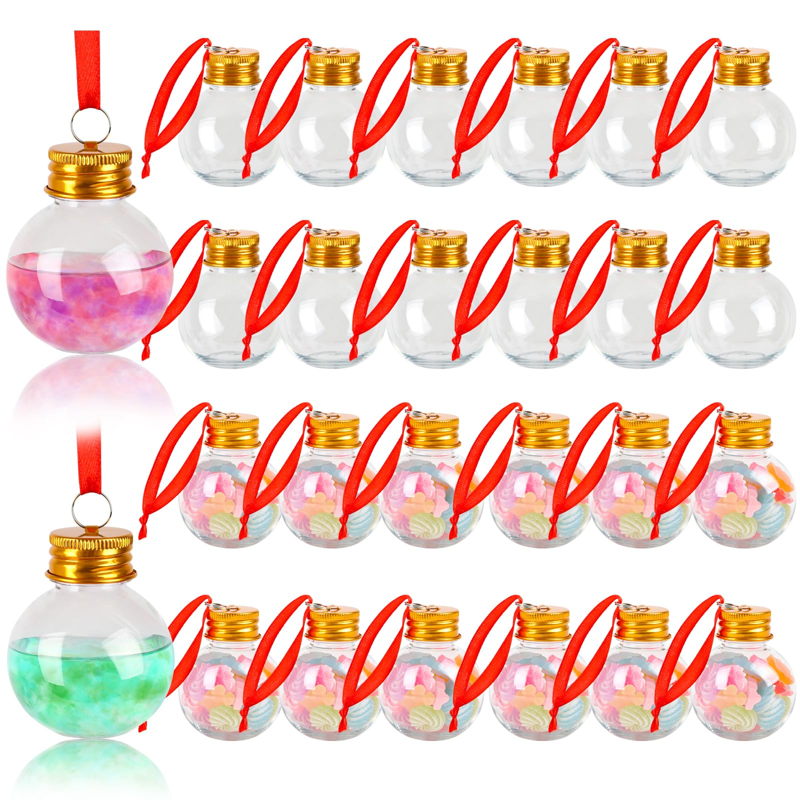 Amazon.com: FOIMAS 24pcs Christmas Booze Balls,Christmas Fillable Booze ...