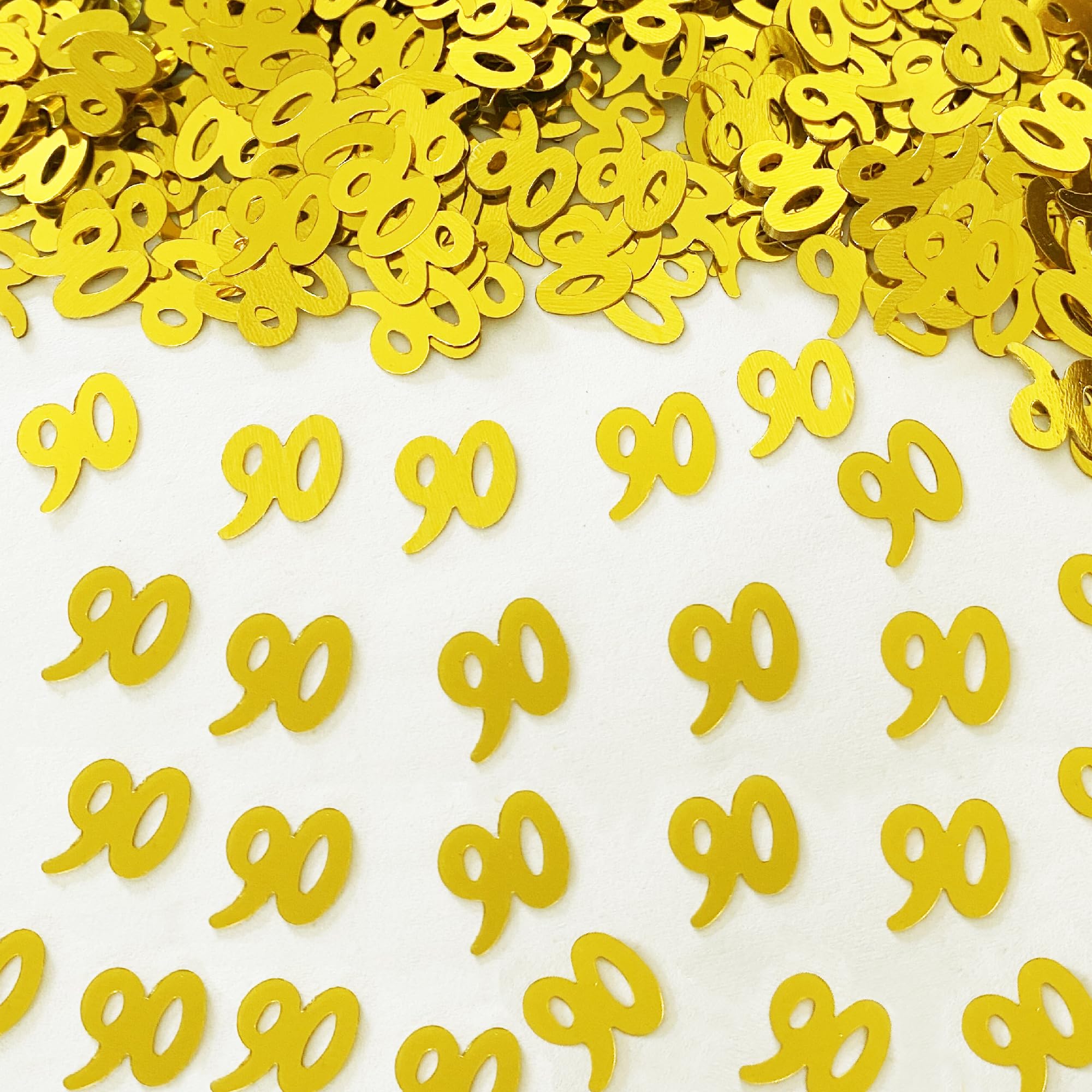 Amazon.com: JNSAXMI 90 Confetti Birthday Party Confetti Number 90 ...