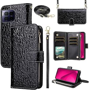 Amazon.com: Furiet Luxury Wallet Case for T-Mobile Revvl 7 Pro 5G with Flip Zipper Purse Wrist ...