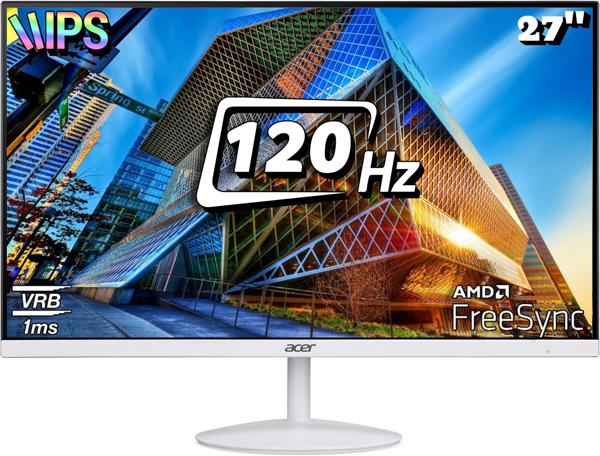 Acer SA272 G0 27 Inch Full HD IPS Ultra Slim (7.2mm Thick) Backlight ...