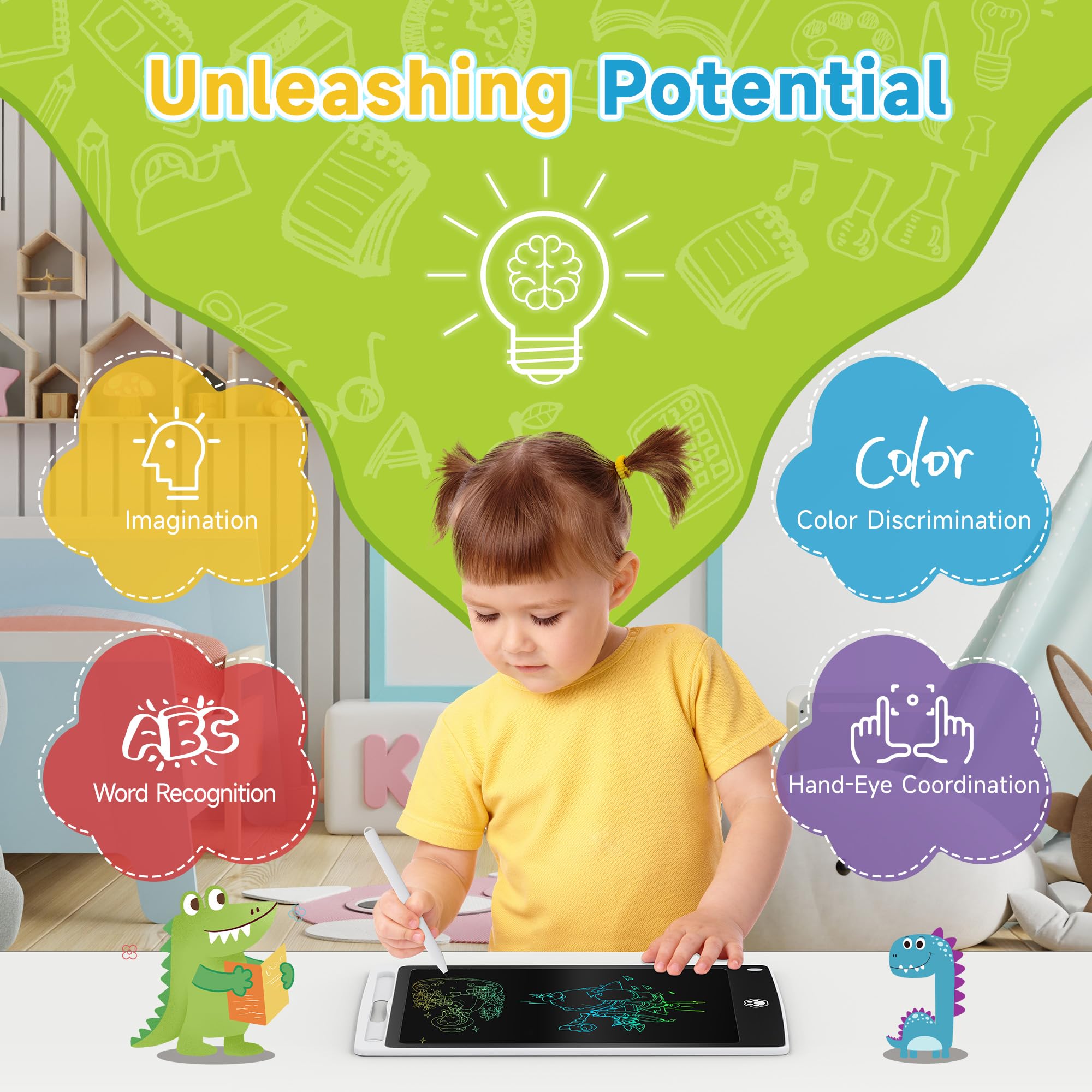 Snapklik.com : 26 Packs LCD Writing Tablet, 8.5INCH Doodle Board For ...