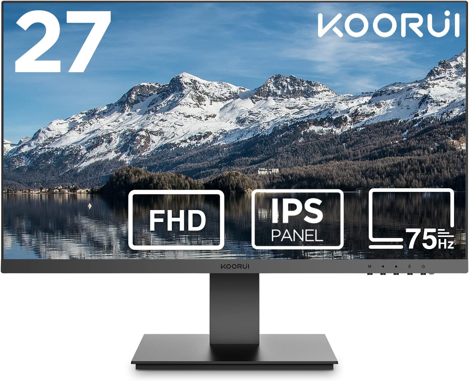 KOORUI 27 Inch FHD Monitor, IPS Computer Monitors, 75Hz, 5ms, 16:9 Full ...