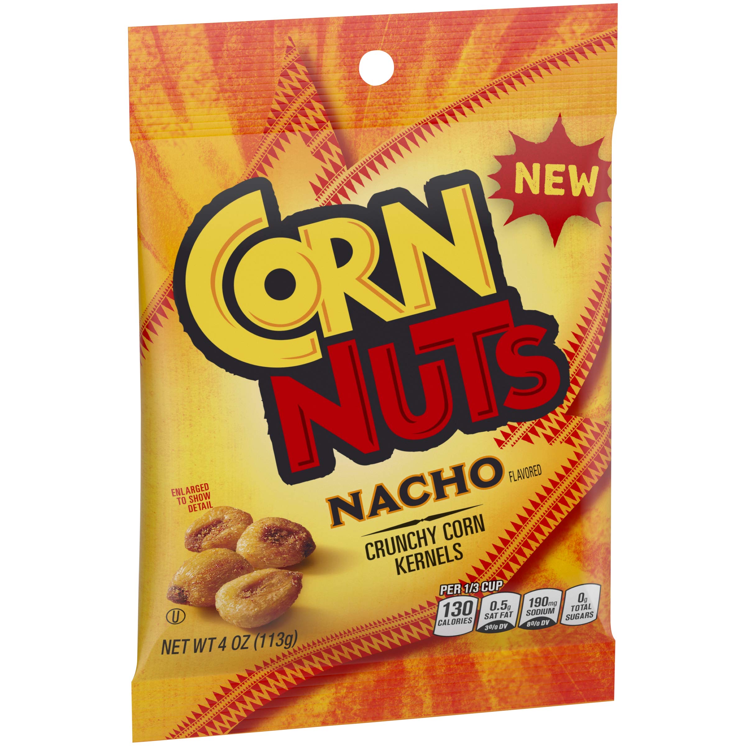 Snapklik.com : CORN NUTS Nacho Crunchy Corn Kernels Snack, 4 Ounce