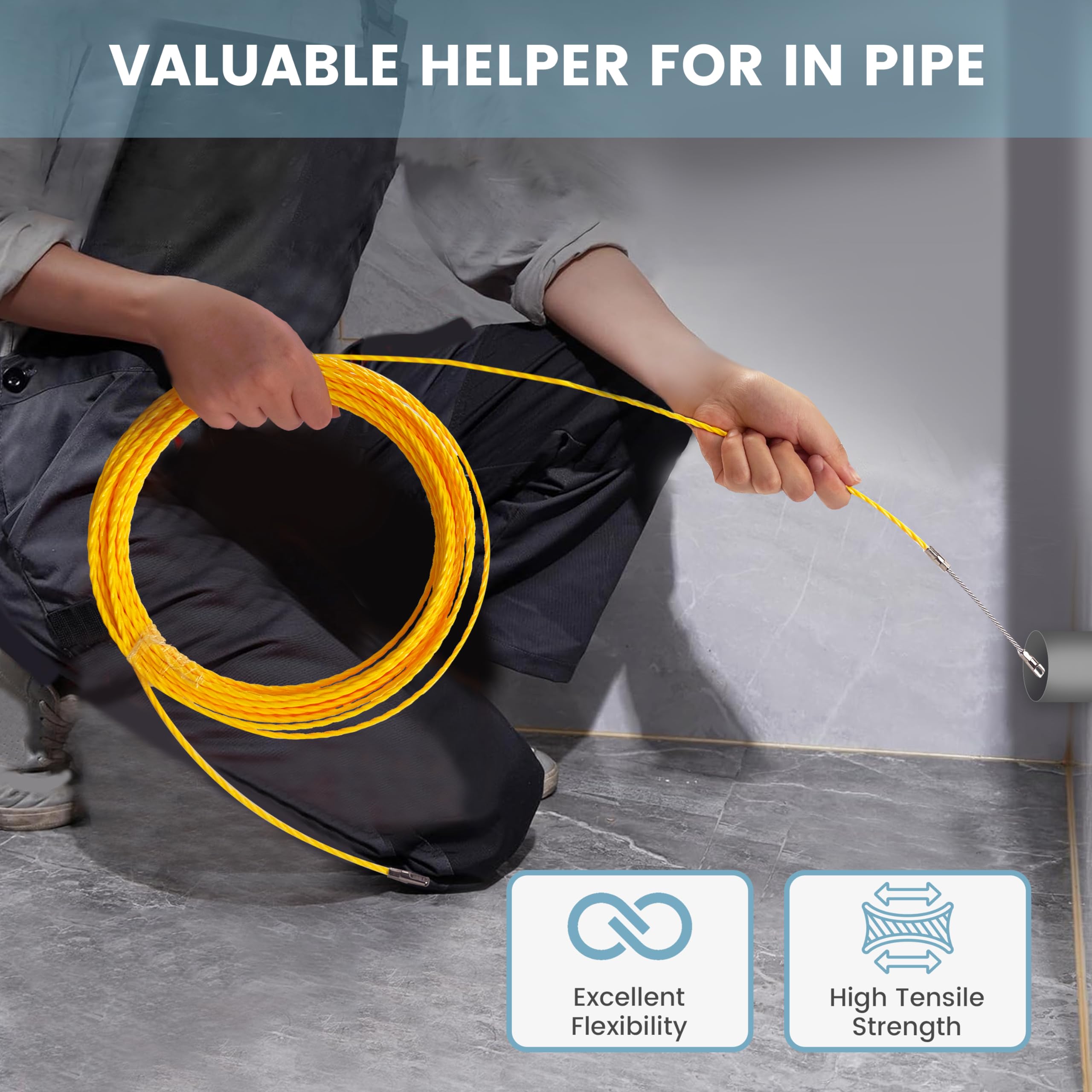 Snapklik.com : YeloDeer Fish Tape Wire Puller Helpers For Installing ...