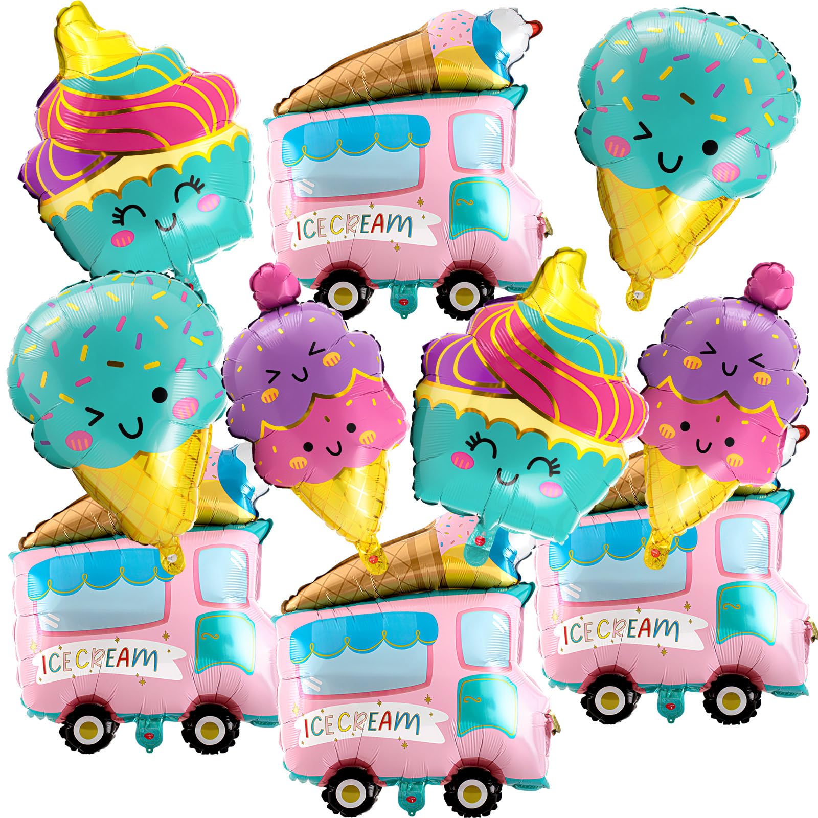 Amazon.com: Sonwyoung 10 Pcs Ice Cream Balloons Ice Cream Party ...