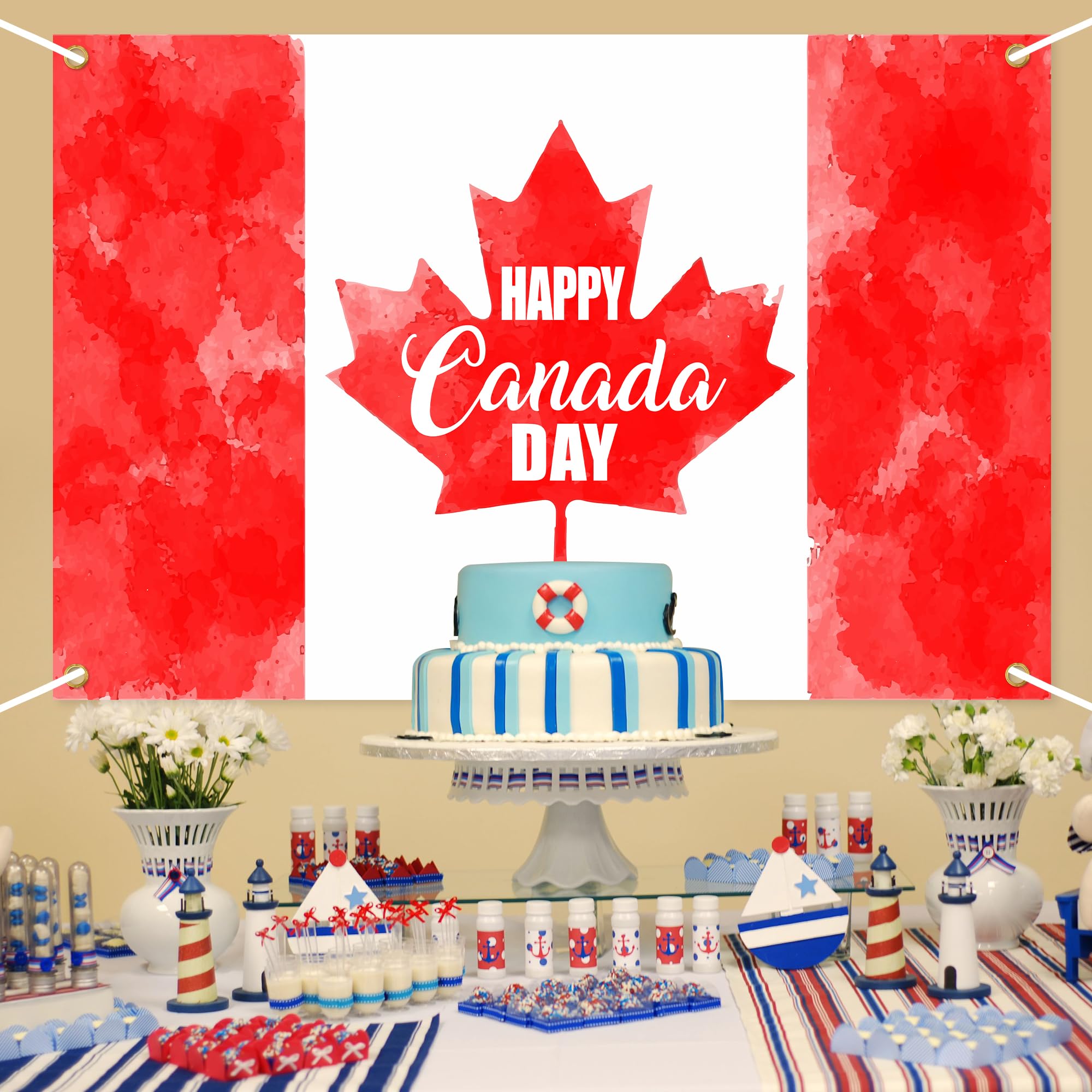 Canadian Theme Party Supplies 7x5 Feet Canada Maple Leaf Backdrop ...