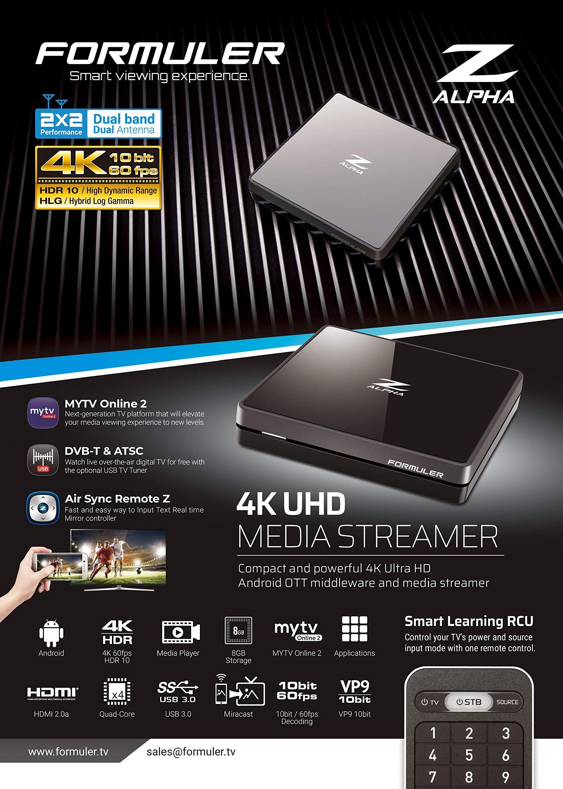 Formuler Z Alpha 4K Ultra HD Android : Amazon.fr: High-Tech