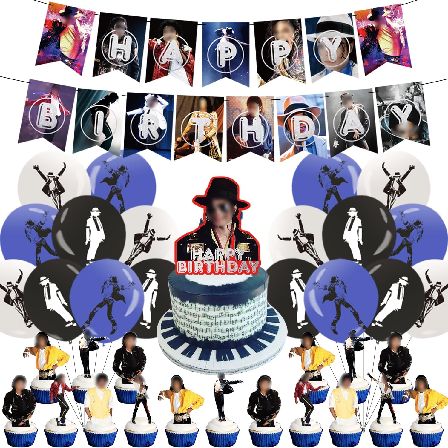 Amazon.com: Singer Birthday Party Decorations Supplies, Music Party Set ...