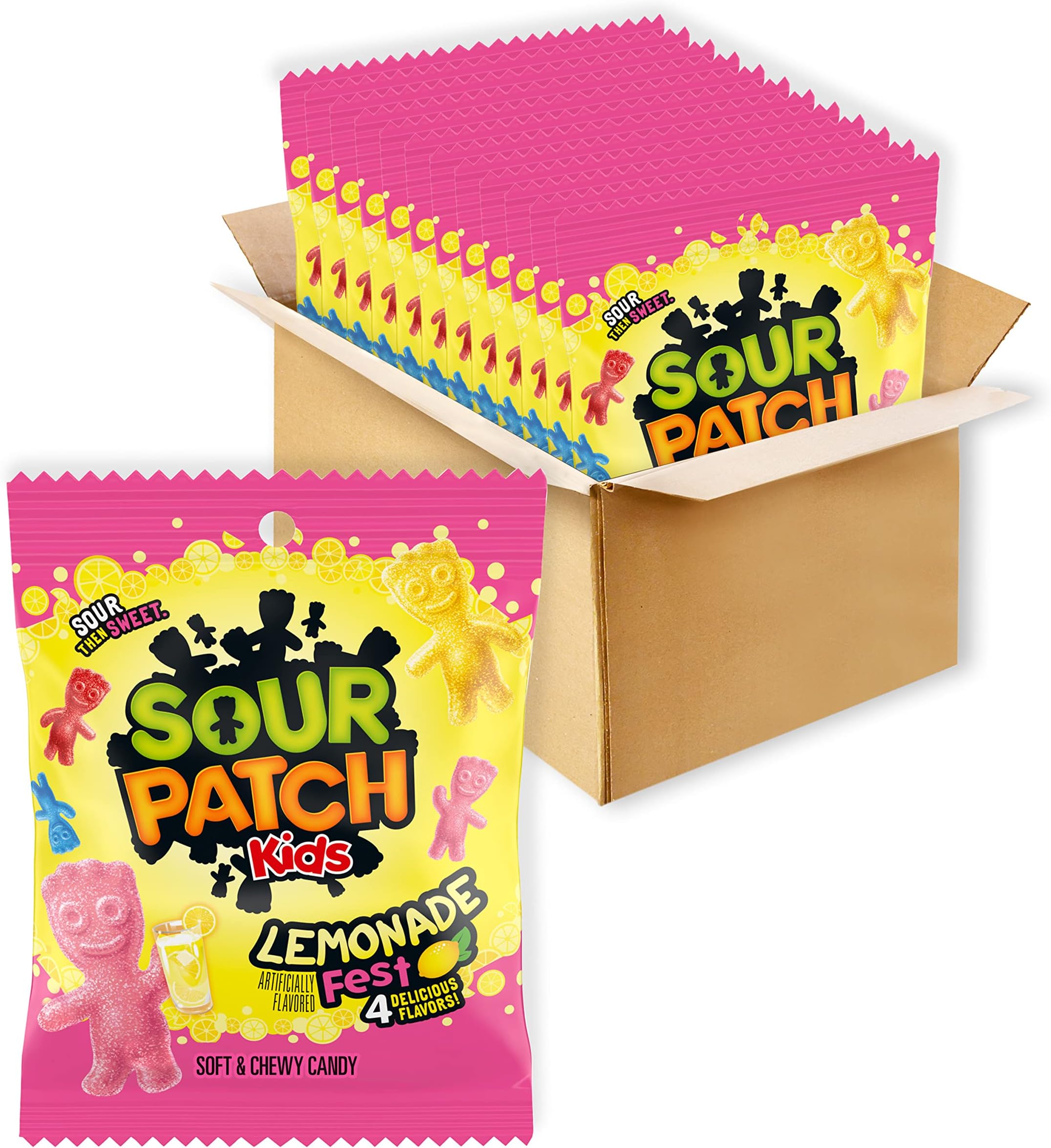 Amazon.com : SOUR PATCH KIDS Lemonade Fest Soft & Chewy Candy, Bulk ...