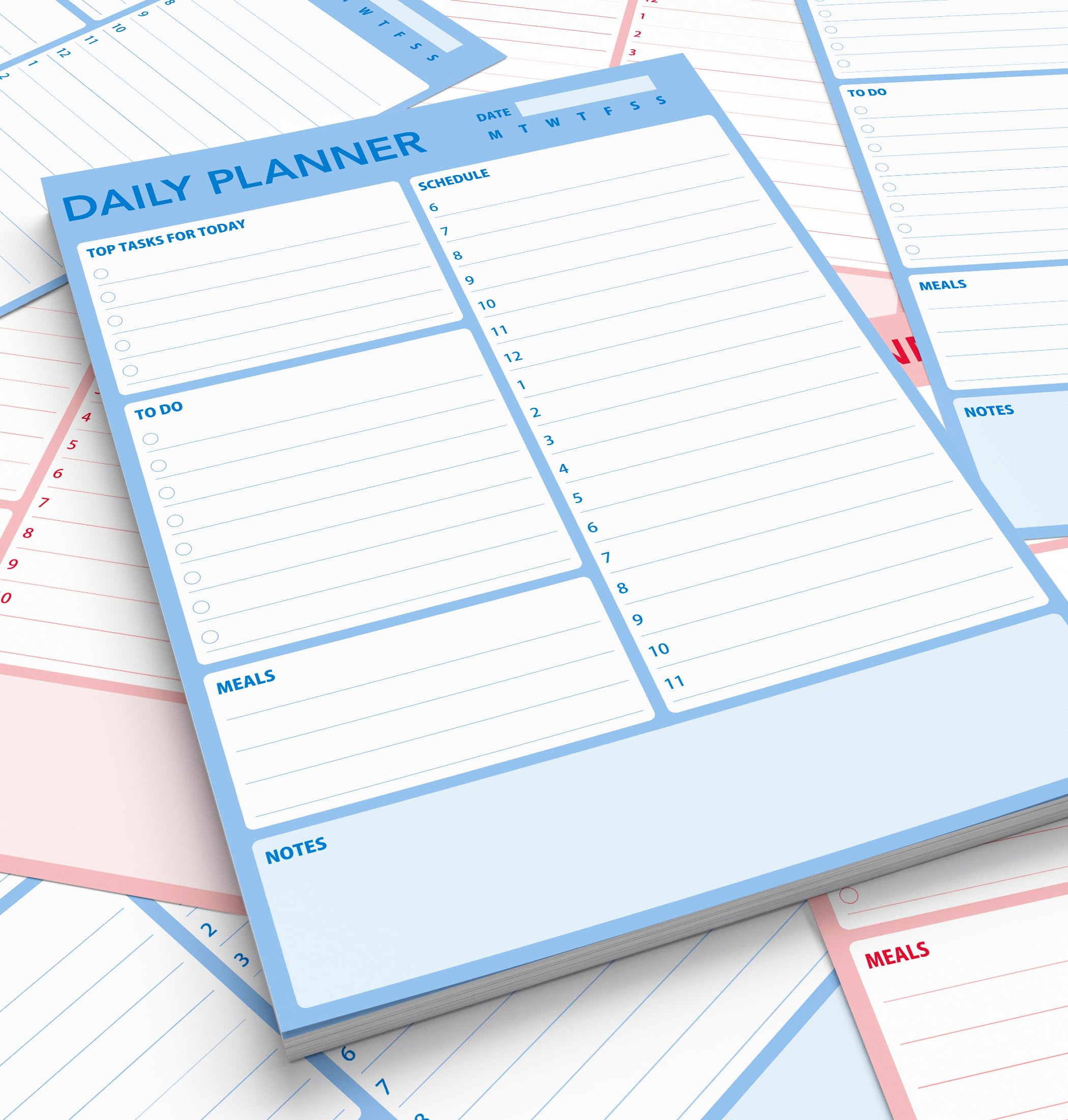 Daily Planner Pad - A5 Size - Organizer with Priority Tasks, To Do List ...