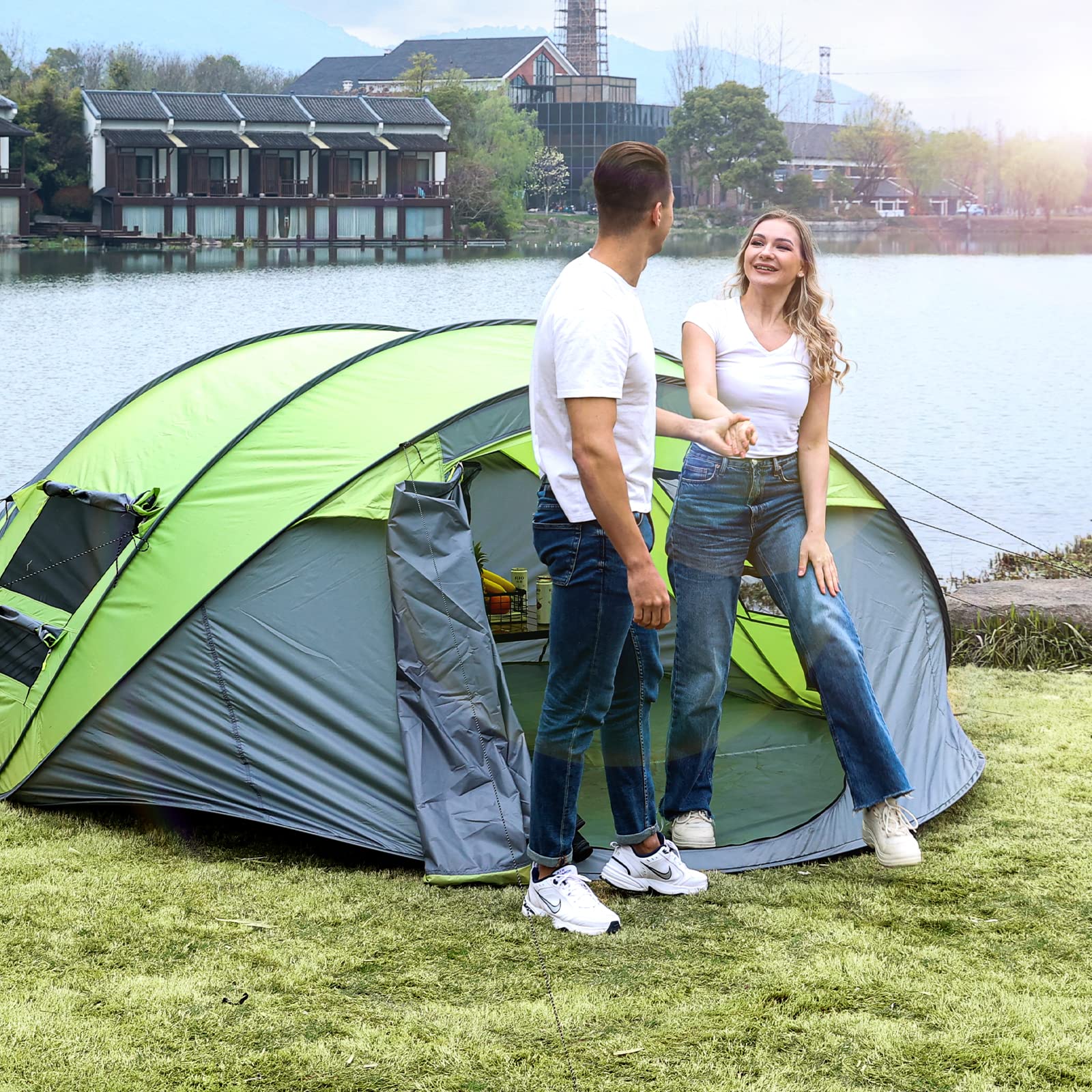 Instant Pop Up Tents for Camping Waterproof Outdoor Beach Tents with ...