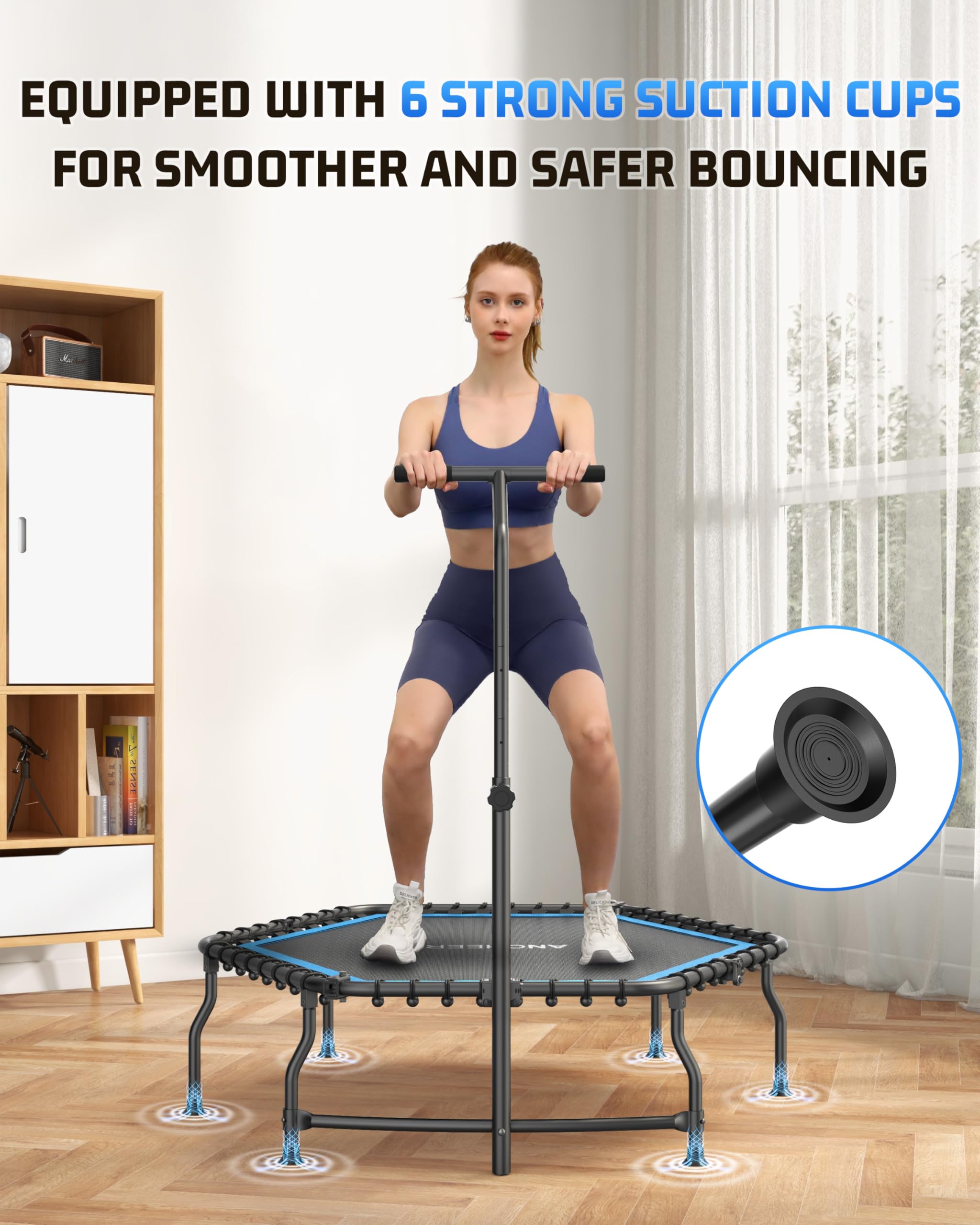 Snapklik.com : Mini Trampoline For Adults, ANCHEER 50 Indoor Trampoline ...