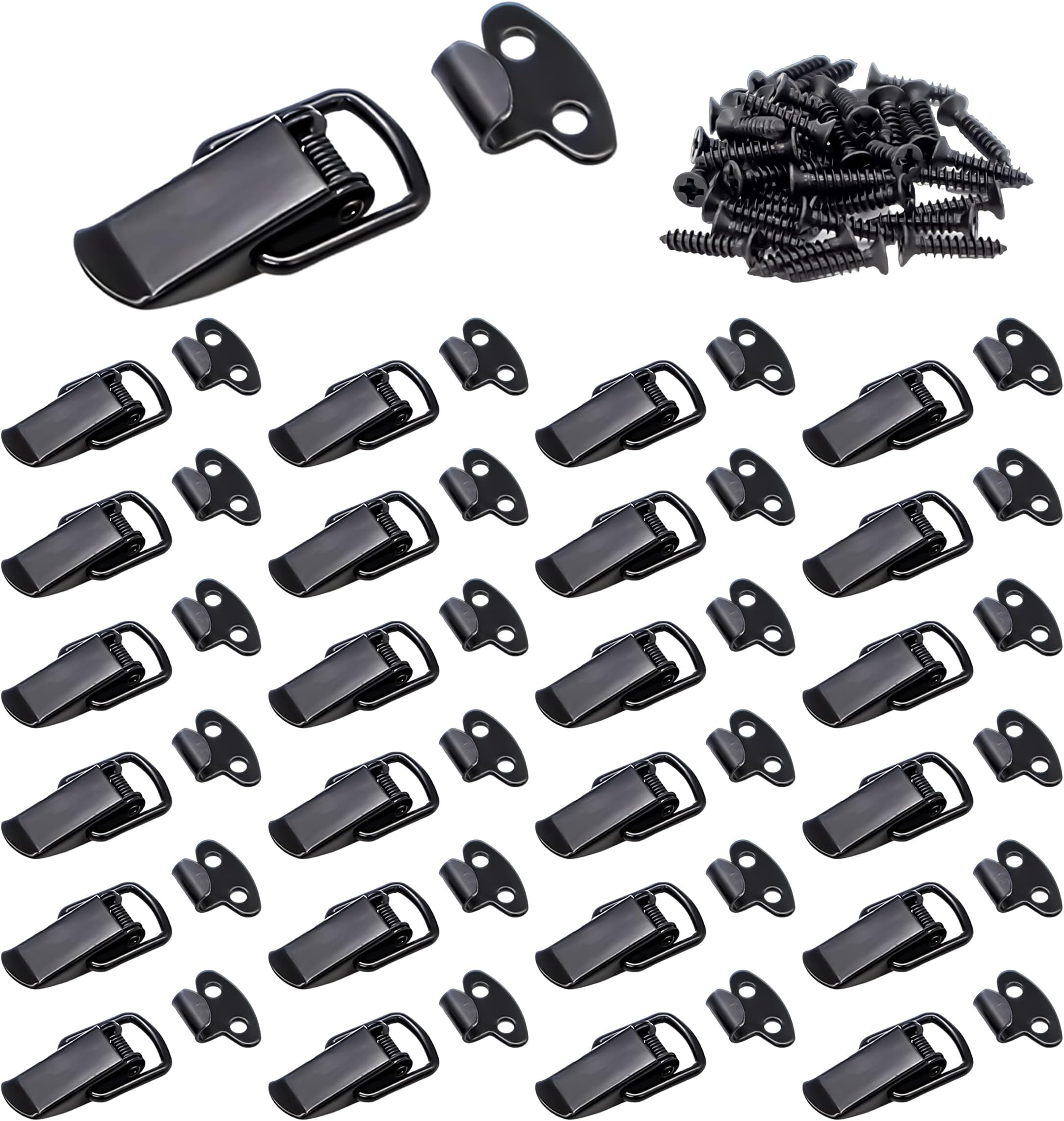 Lesnala 24pcs Stainless Steel Spring Toggle Lock with Clasp Buckle ...