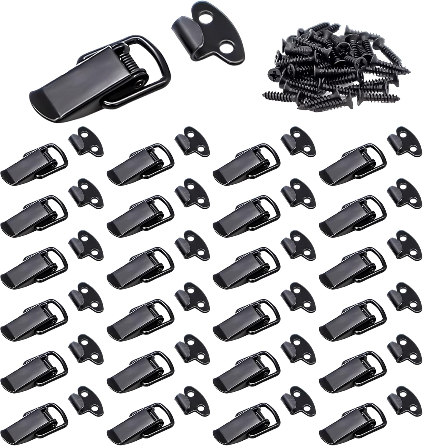 Lesnala 24pcs Stainless Steel Spring Toggle Lock with Clasp Buckle ...