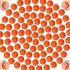 Amazon.com: 120 Pcs Mini Basketball Soft Foam Stress Balls Small ...