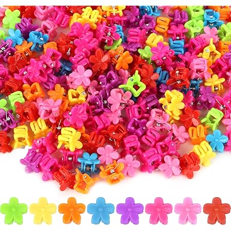 Amazon.com : YISSION 200 Pcs Mini Hair Clips Flower Hair Clip Butterfly ...