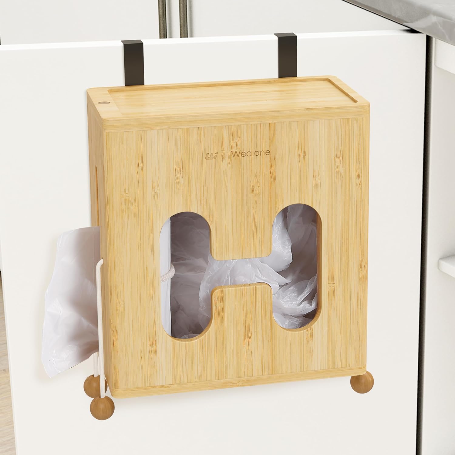 Amazon.com: Wealone 2-in-1 Grocery Bag Holder & Trash Bag Dispenser ...