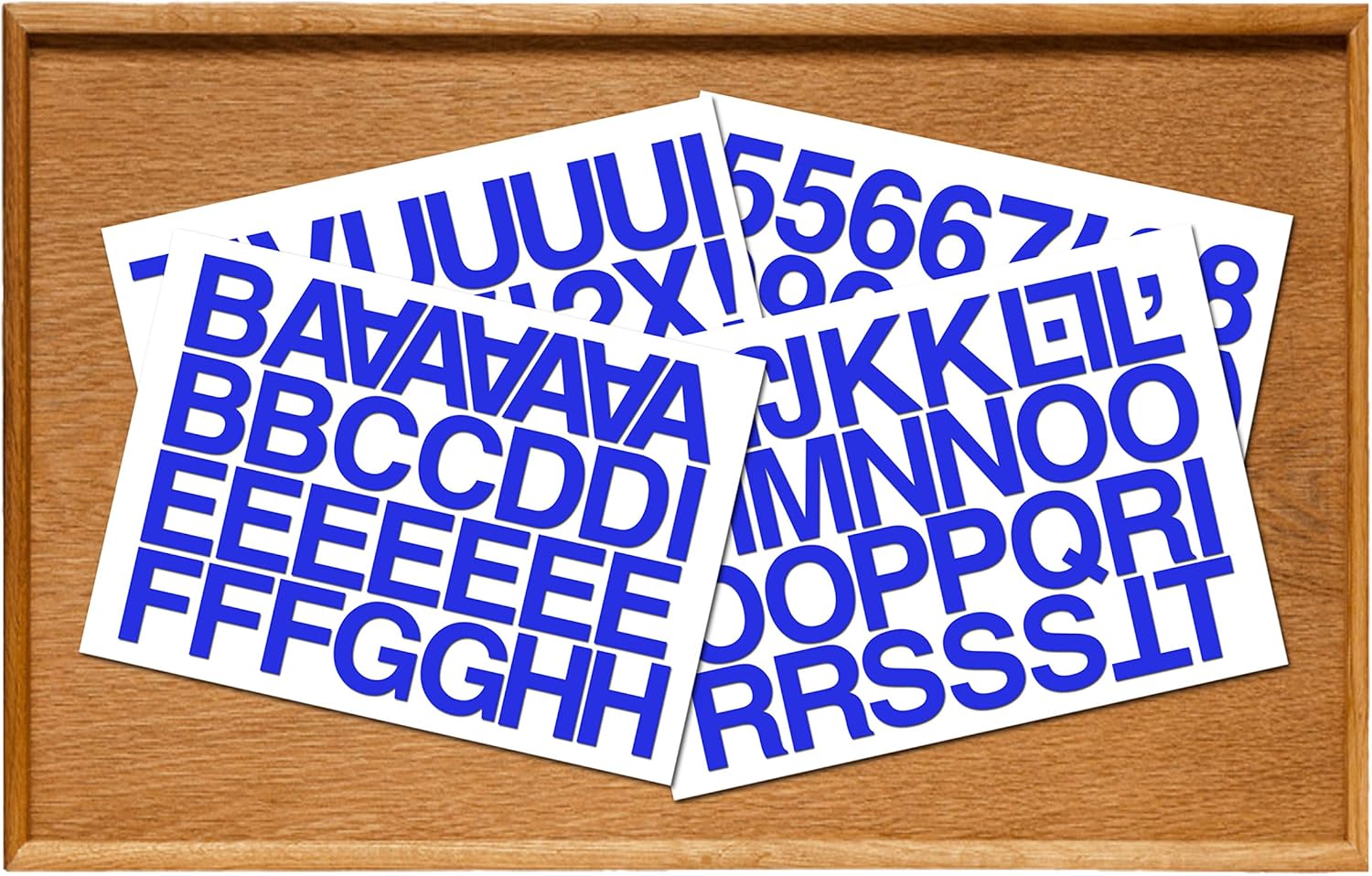 1 x Set of 63 Royal Blue 3" Letters - Self Adhesive Waterproof Durable ...