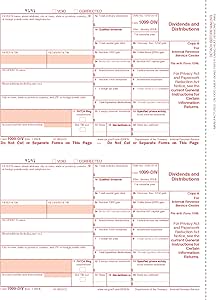 Amazon.com : 2024 Laser 1099 Dividend Tax Forms, Federal Copy A, IRS Approved 1099-Div. Tax ...