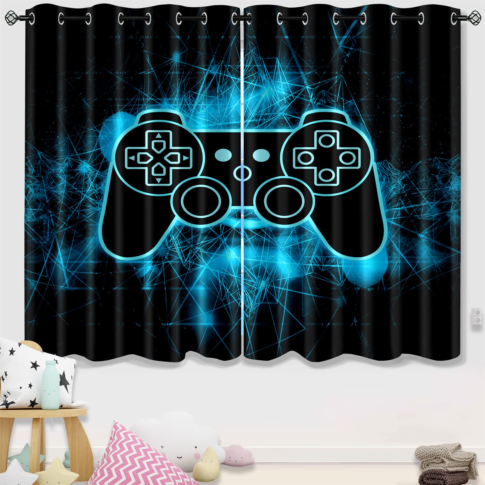 Amazon.com: BATATADOCE Gamer Curtains Gaming Curtains for Boys Bedroom ...
