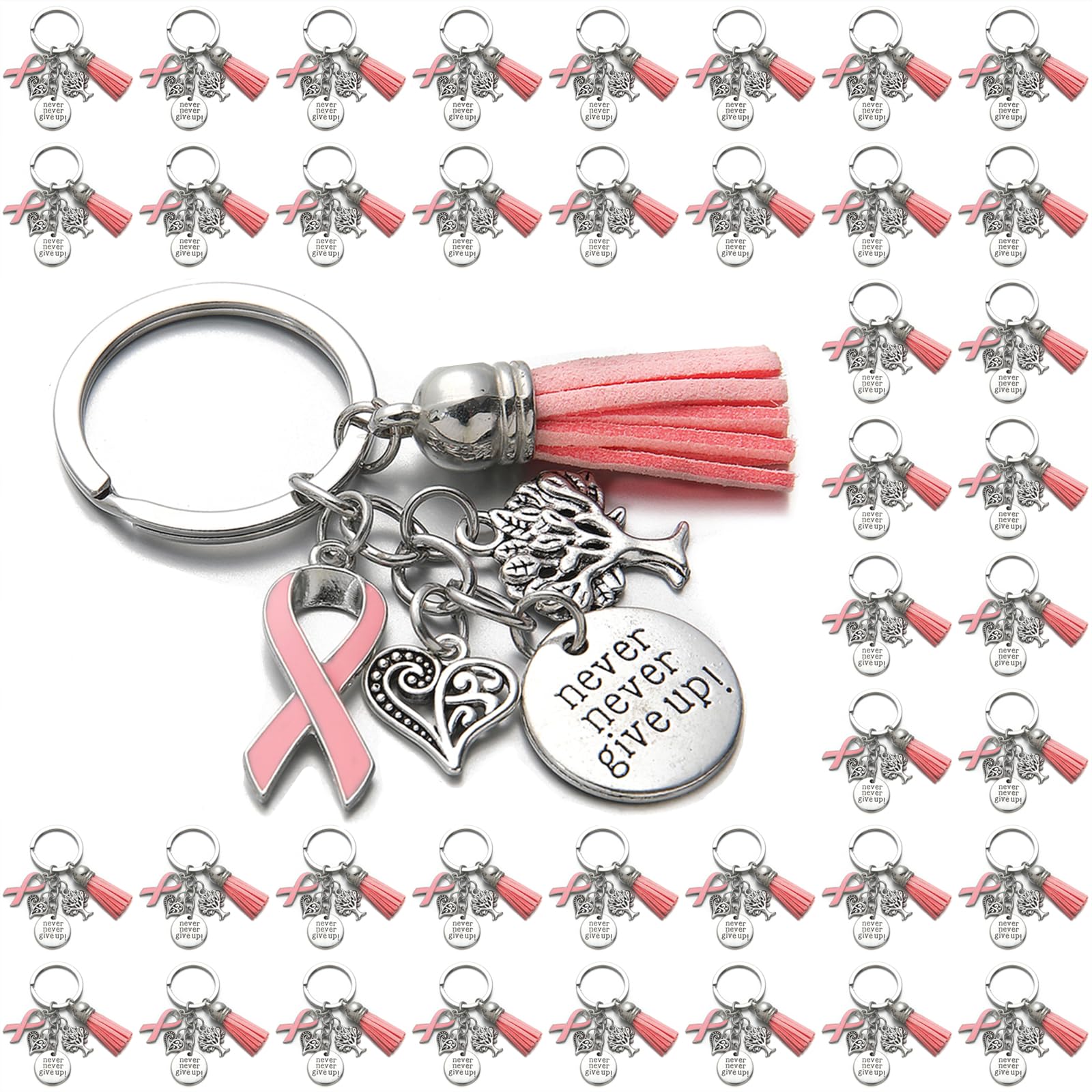 PHAETON 20PCS Breast Cancer Awareness Keychain Cancer Survivor Gift ...