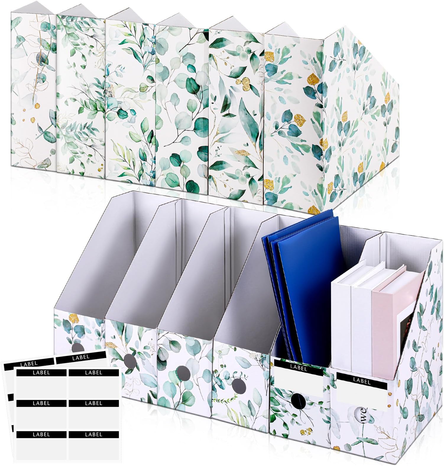 Amazon.com : PerKoop 12 Pcs Magazine File Holder Foldable Decorative ...