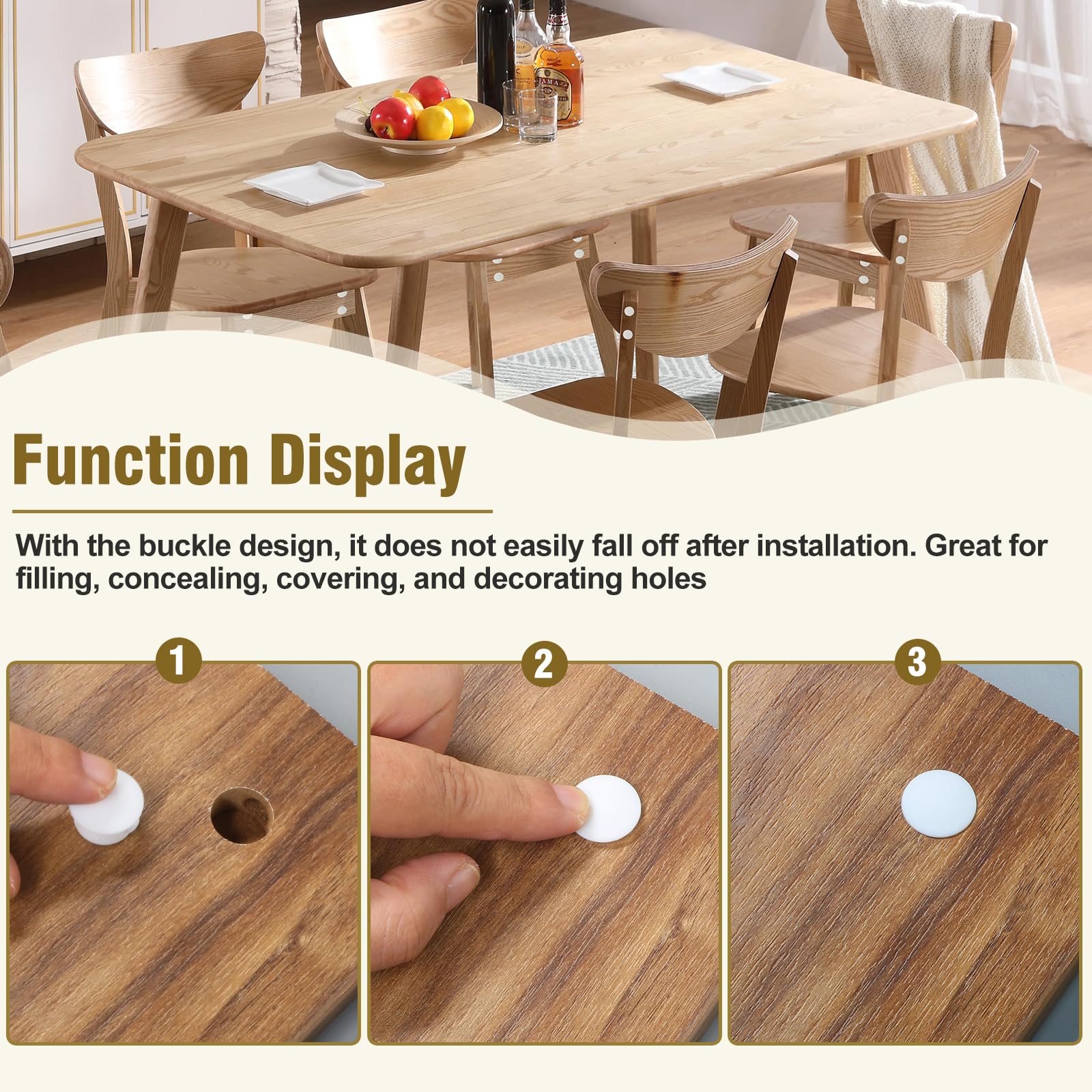 Snapklik.com : Masendelk 30pcs Plastic Hole Plugs, Snap In Locking Hole ...