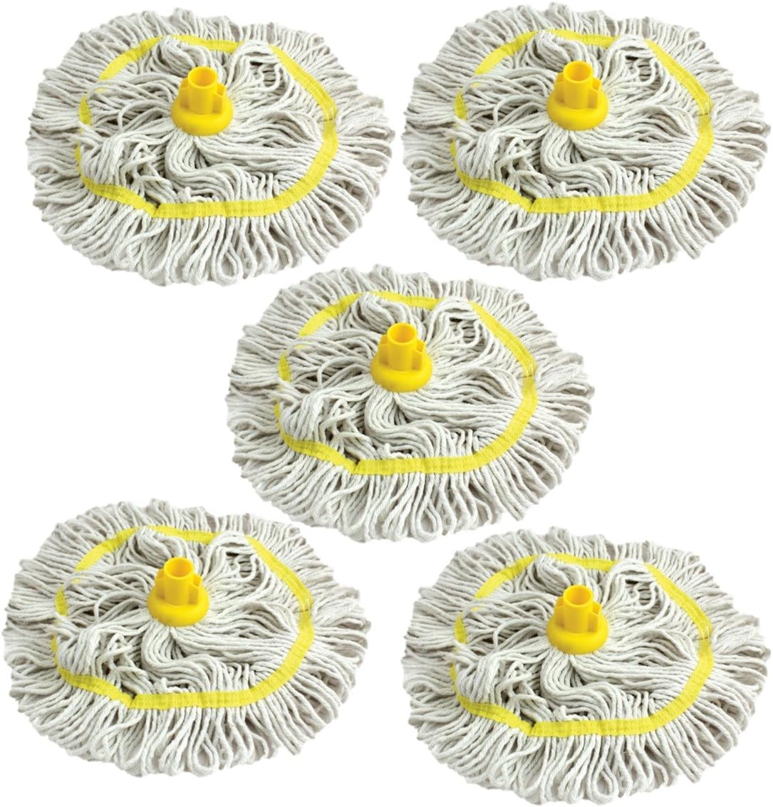 Colour Coded Mop Head Hygienic Cleaning Looped Pure Yarn Cotton Mop ...