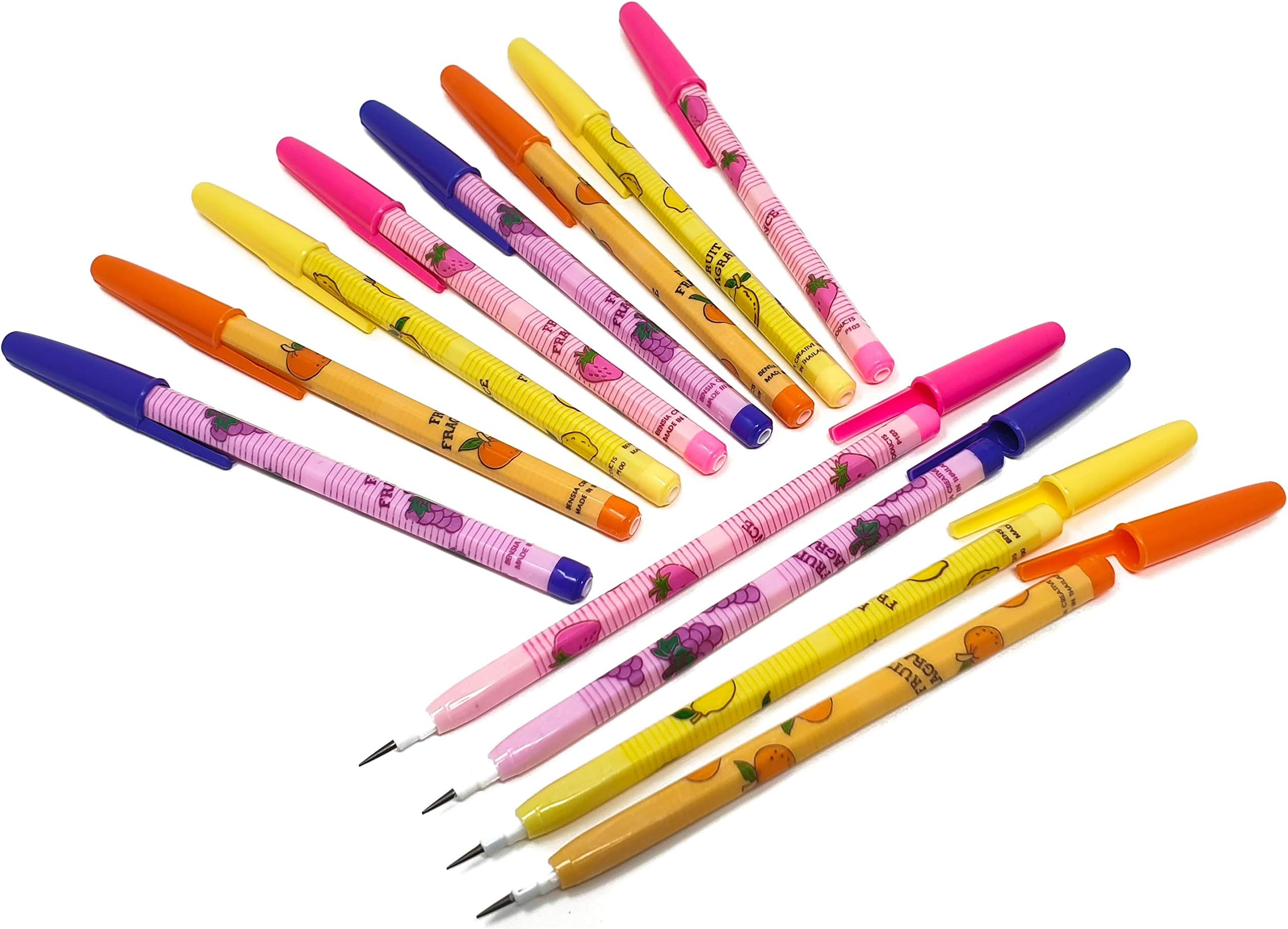 Amazon.com : Graphite Lead Pencils - 12 pc Fruit Scented, Multi Point ...