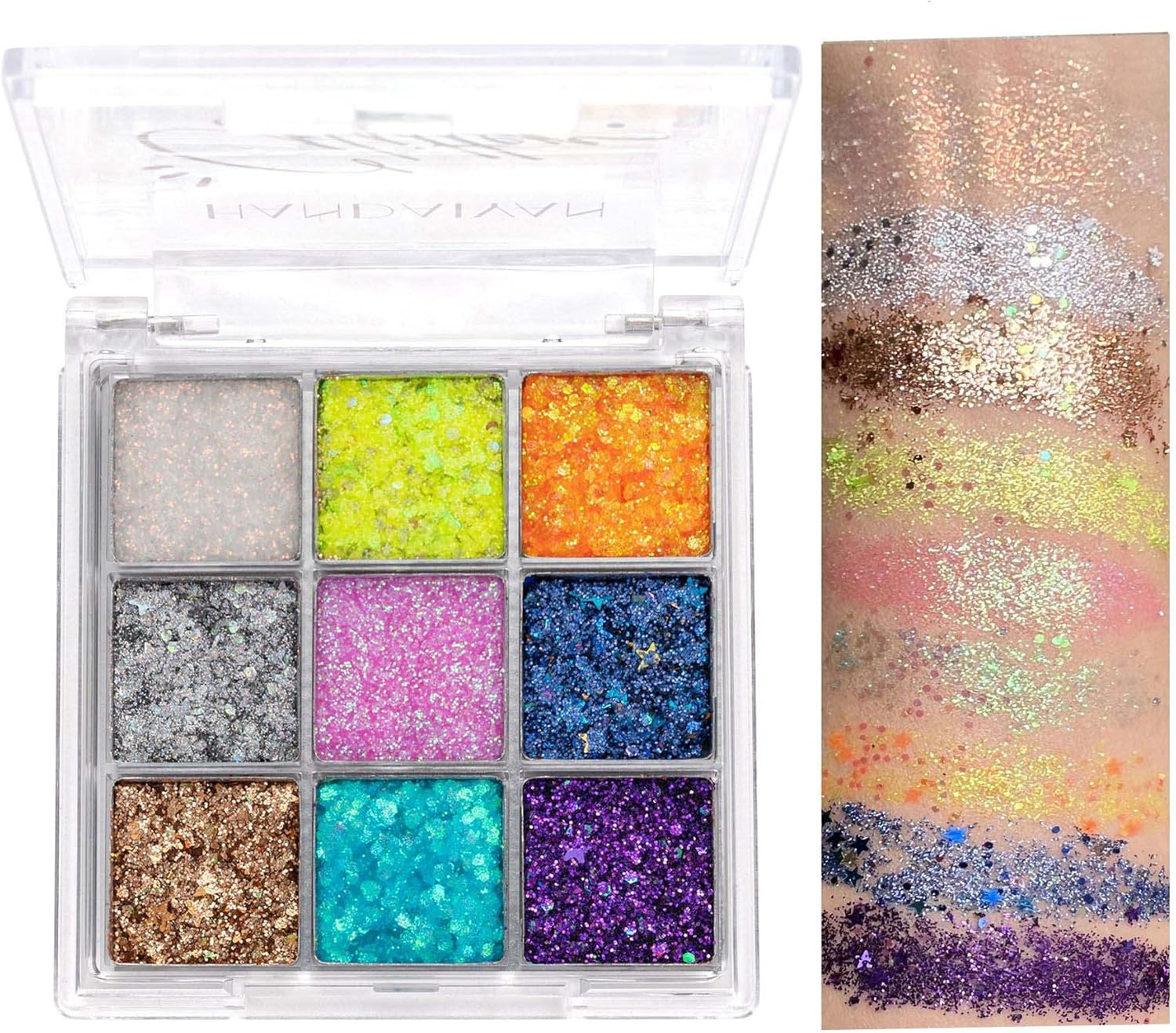 Tolenre 9 Colors Eye Shadow, Neon Eye Shadow Makeup, 9 Color Eye Shadow ...