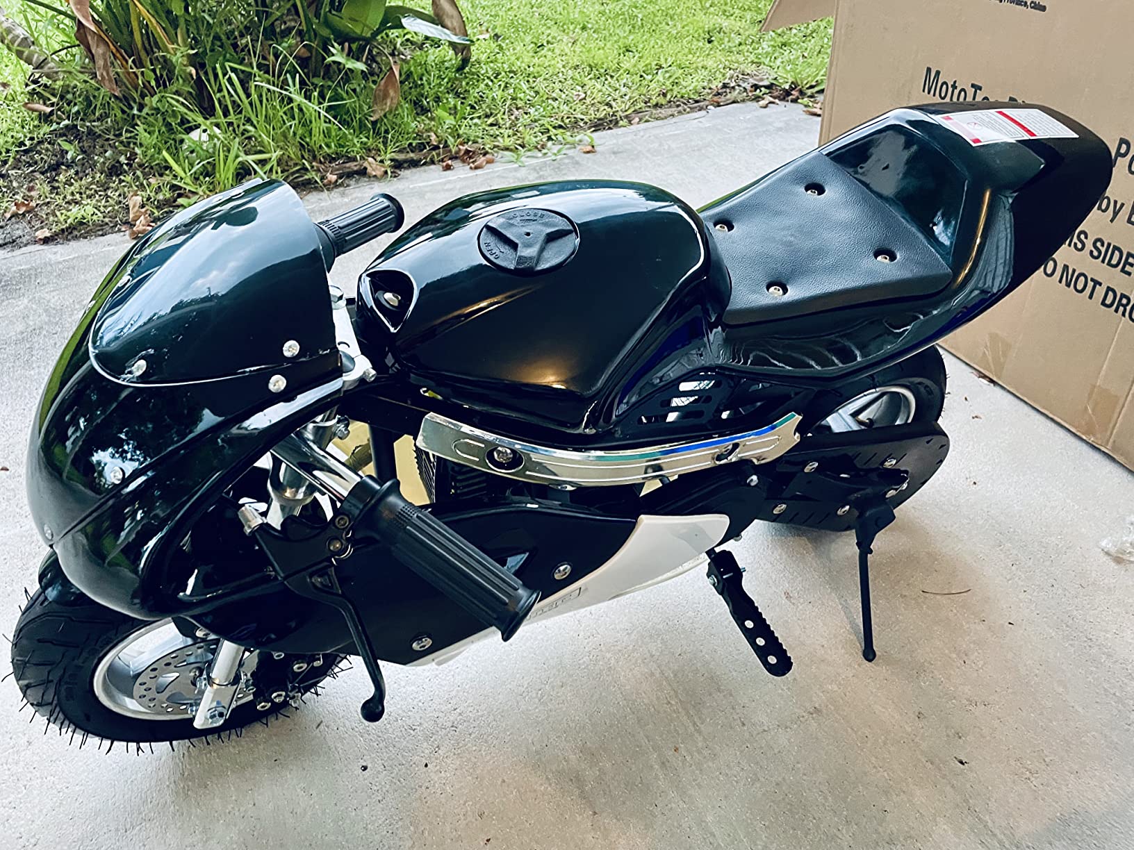 $15/mo - Finance MotoTec Phantom Gas Pocket Bike 49cc 2-Stroke Black ...