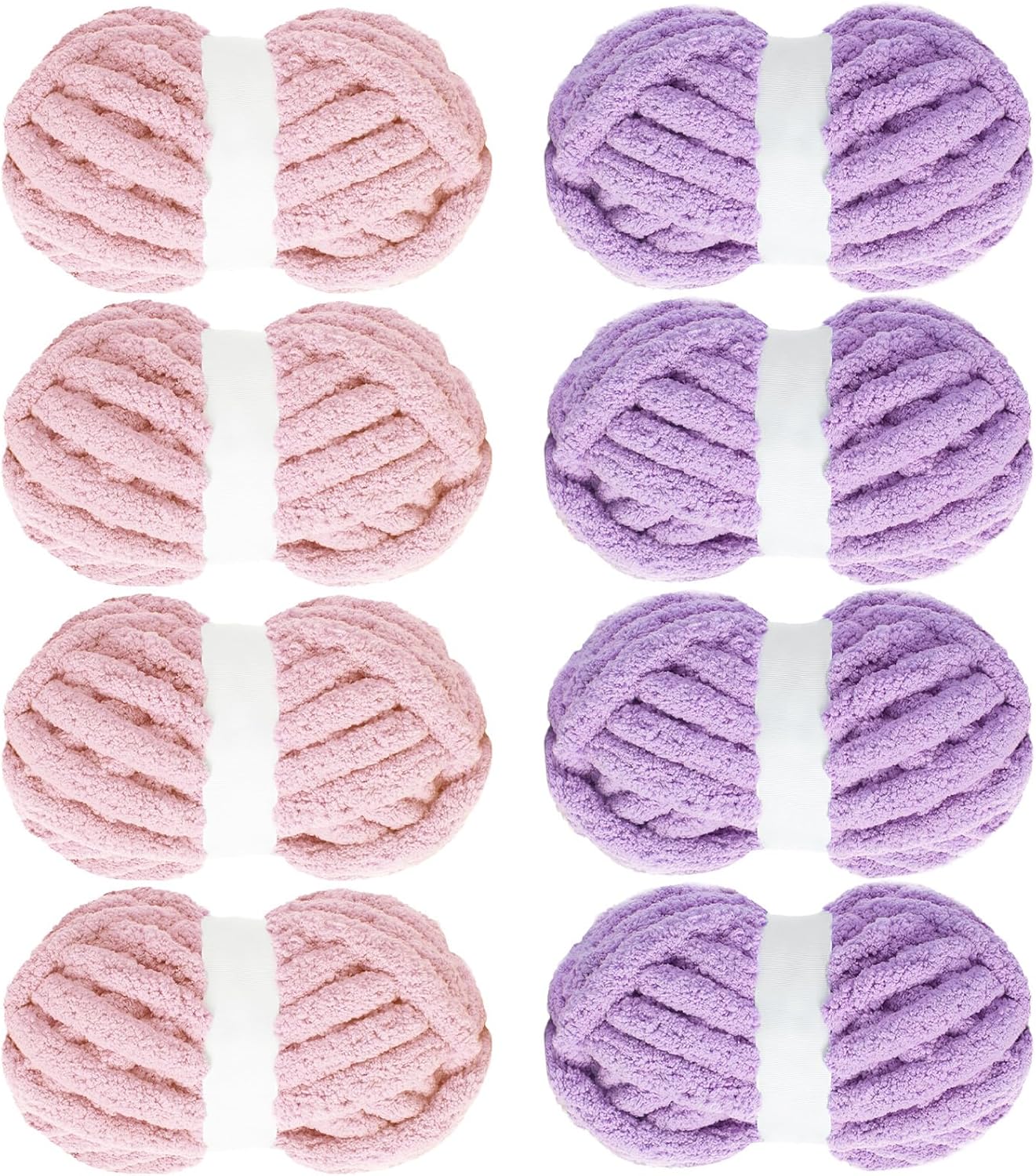 Amazon.com: MABOZOO Assorted Chunky Yarn for Crocheting 8 Pack,Fluffy ...