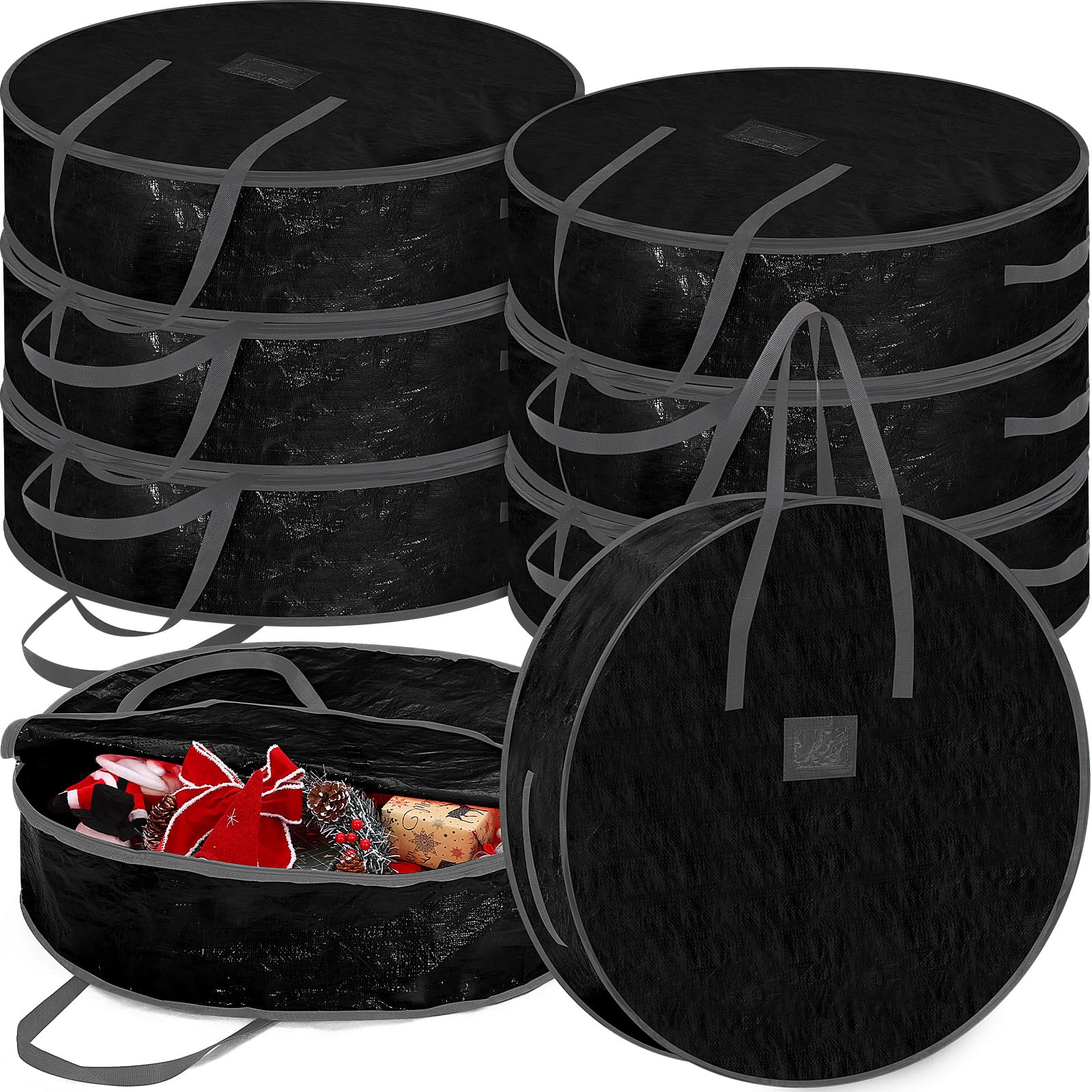 Amazon.com: Windyun 8 Pcs Christmas Wreath Storage Container Bulk 30 ...