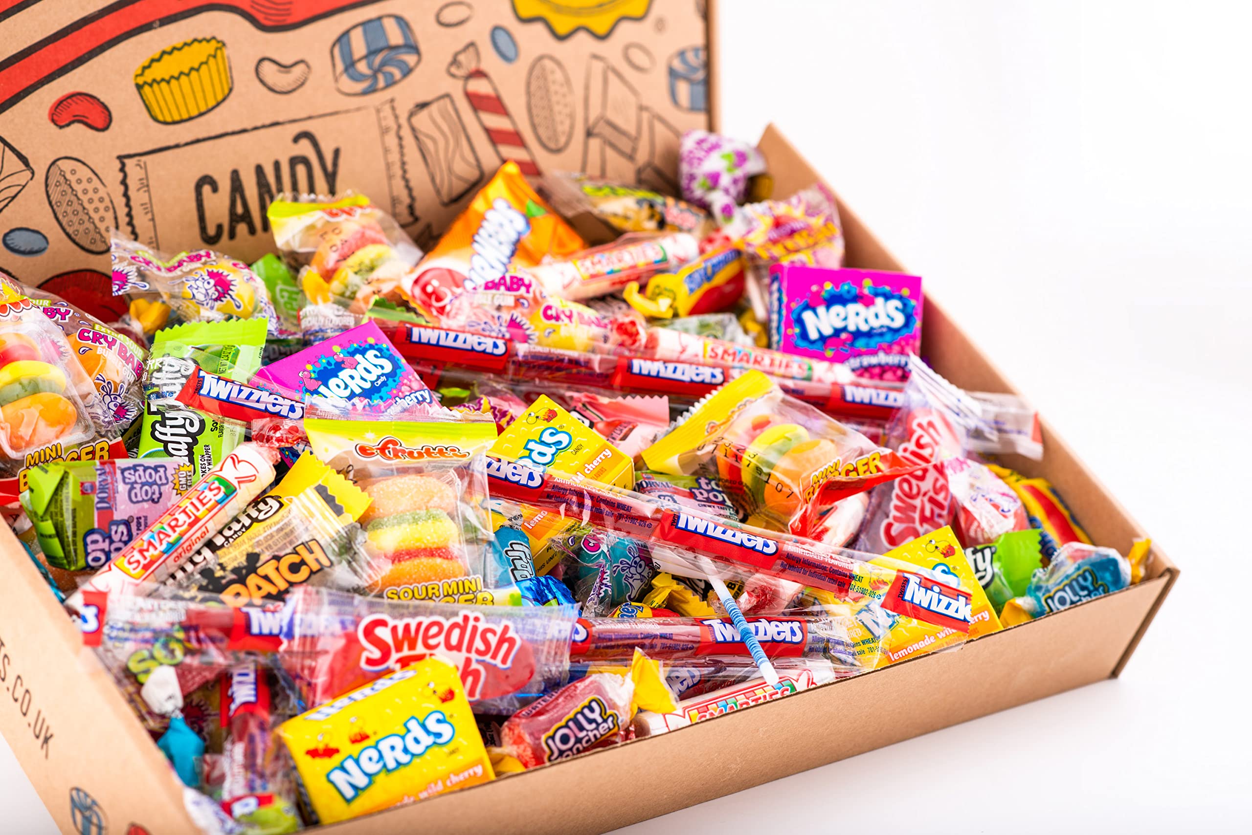 American Sweets Gift Box - 115+ Piece American Candy Party Sweet Box ...