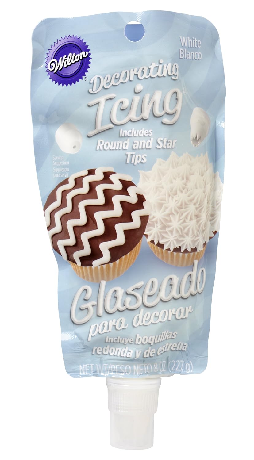 Amazon.com: Wilton 704-0187 Icing Pouch with Tips, White, 8 Ounce ...