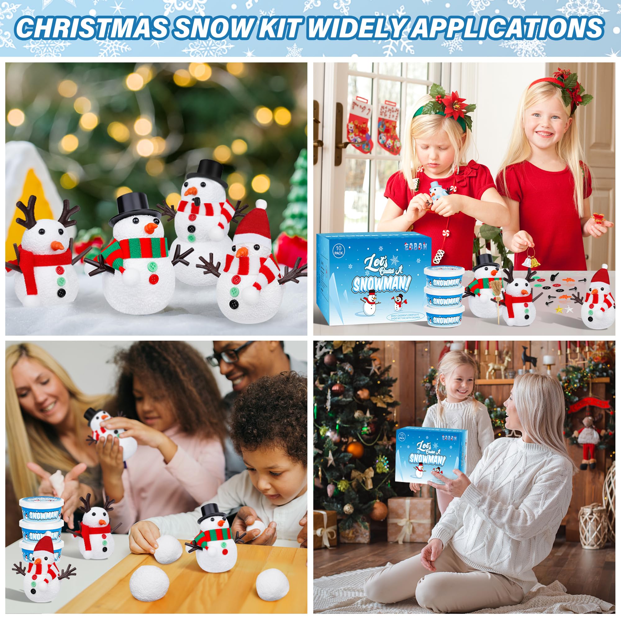 Snapklik.com : Snowman Crafts For Kids, 10 Pack Christmas Craft DIY ...