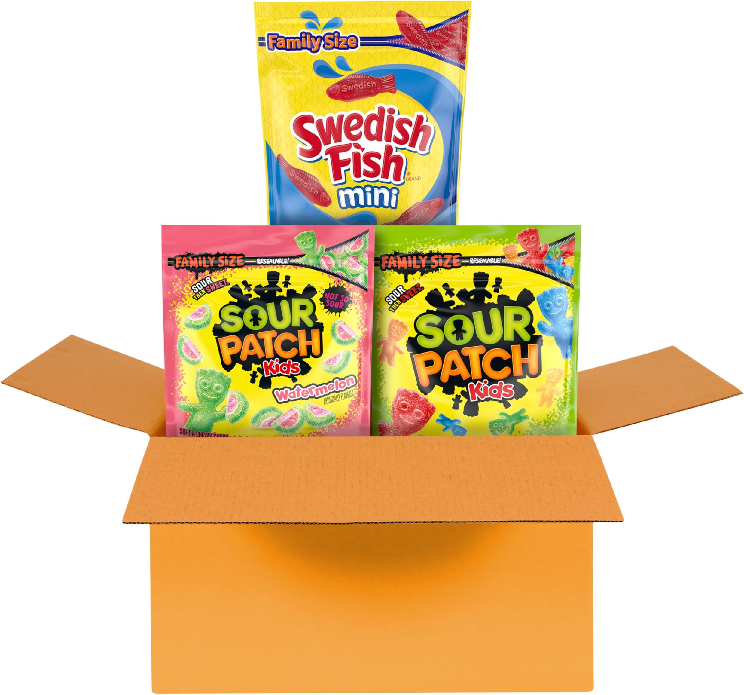 Amazon.com: SOUR PATCH KIDS and SWEDISH FISH Mini Soft & Chewy Candy ...