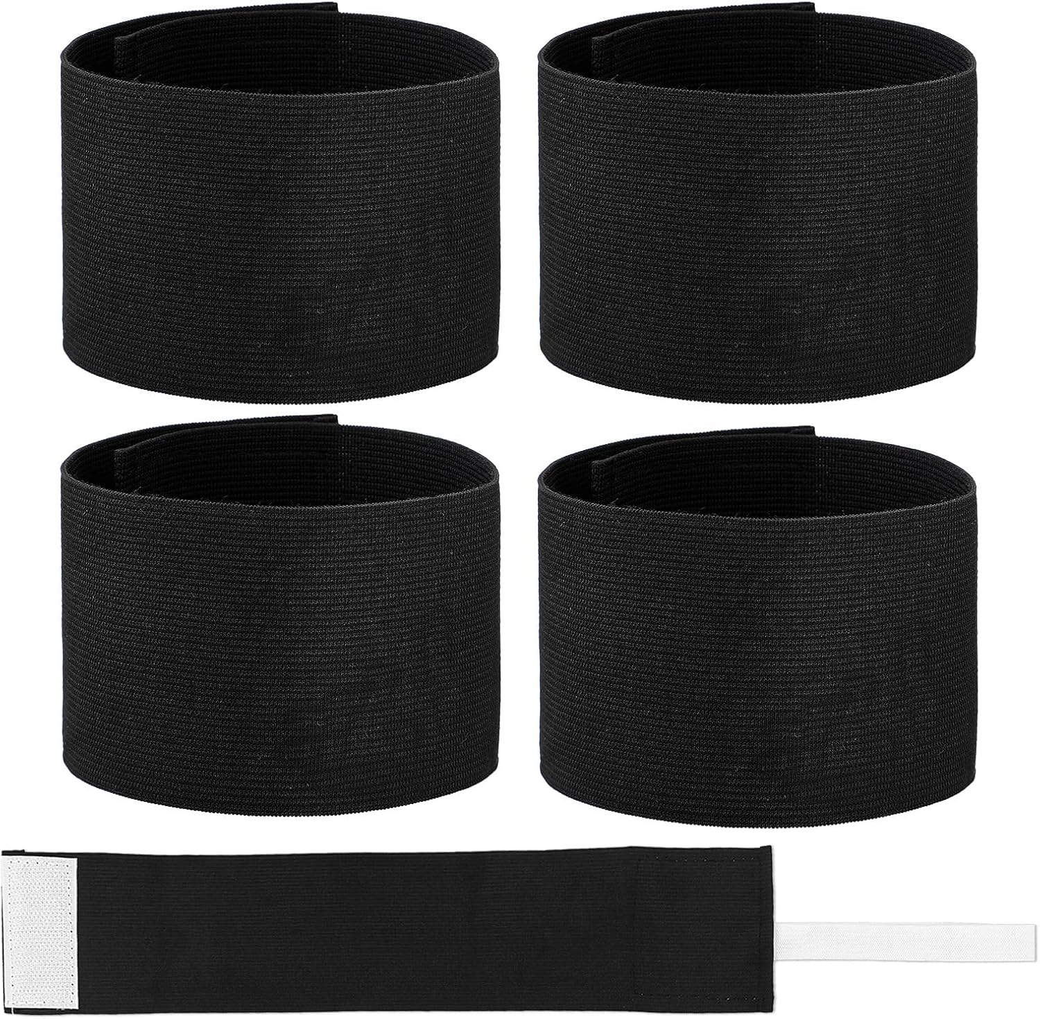 Amazon.com: 4 Pcs Black Arm Bands Elastic Arm Band Adjustable Leader ...