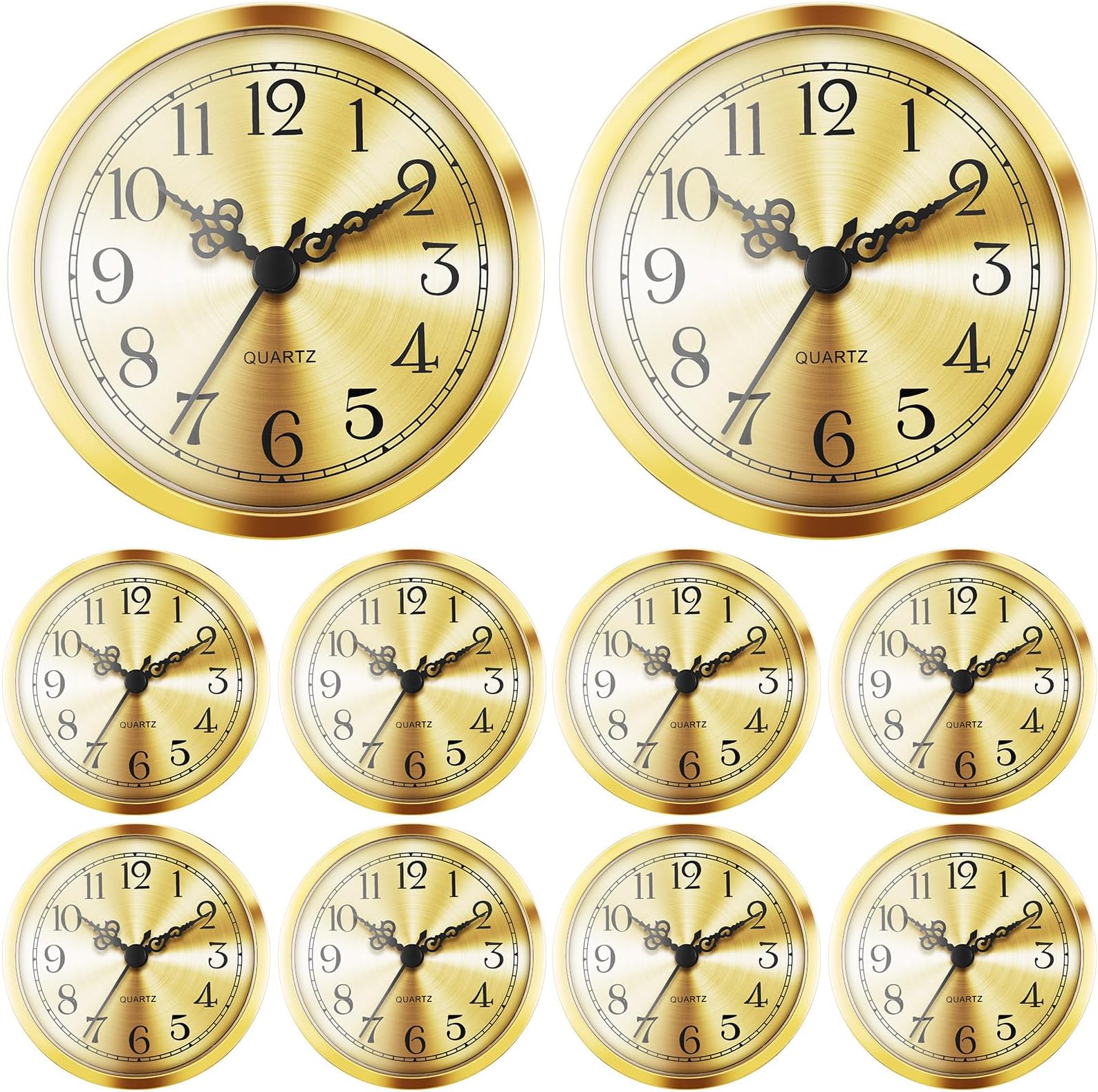 Amazon.com: Outus 10 Pack 3-1/2 Inch (90 Mm) Quartz Clock Insert Fit up ...