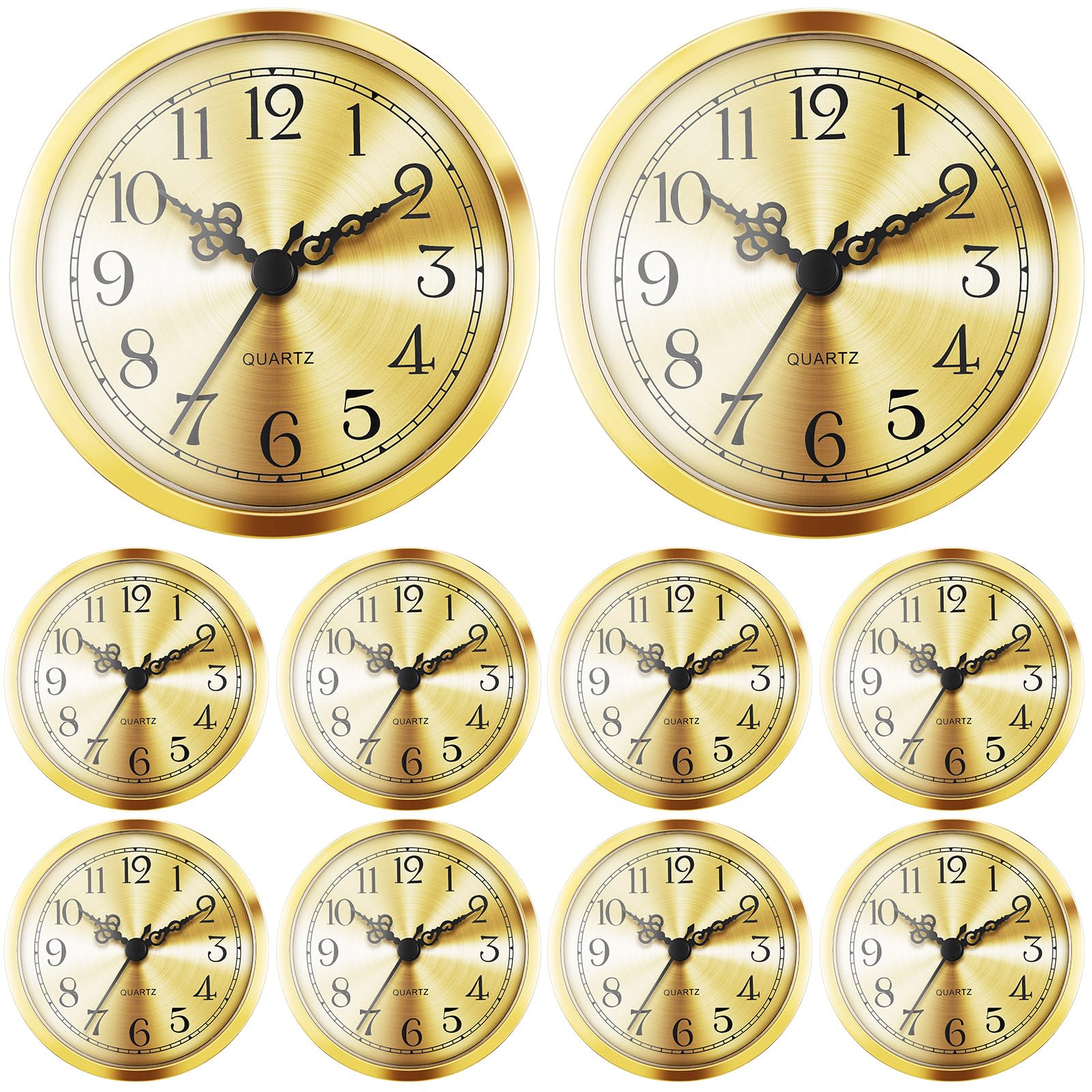 Amazon.com: Outus 10 Pack 3-1/2 Inch (90 Mm) Quartz Clock Insert Fit up ...