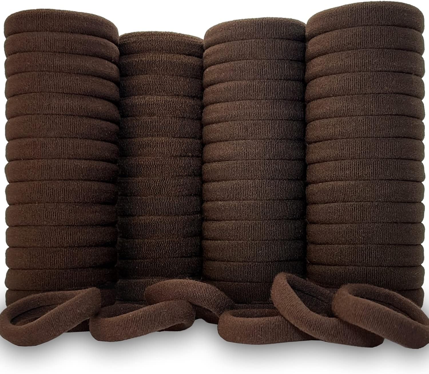 Amazon.com : 100 Pack Seamless Cotton Elastic Hair Ties for Women ...