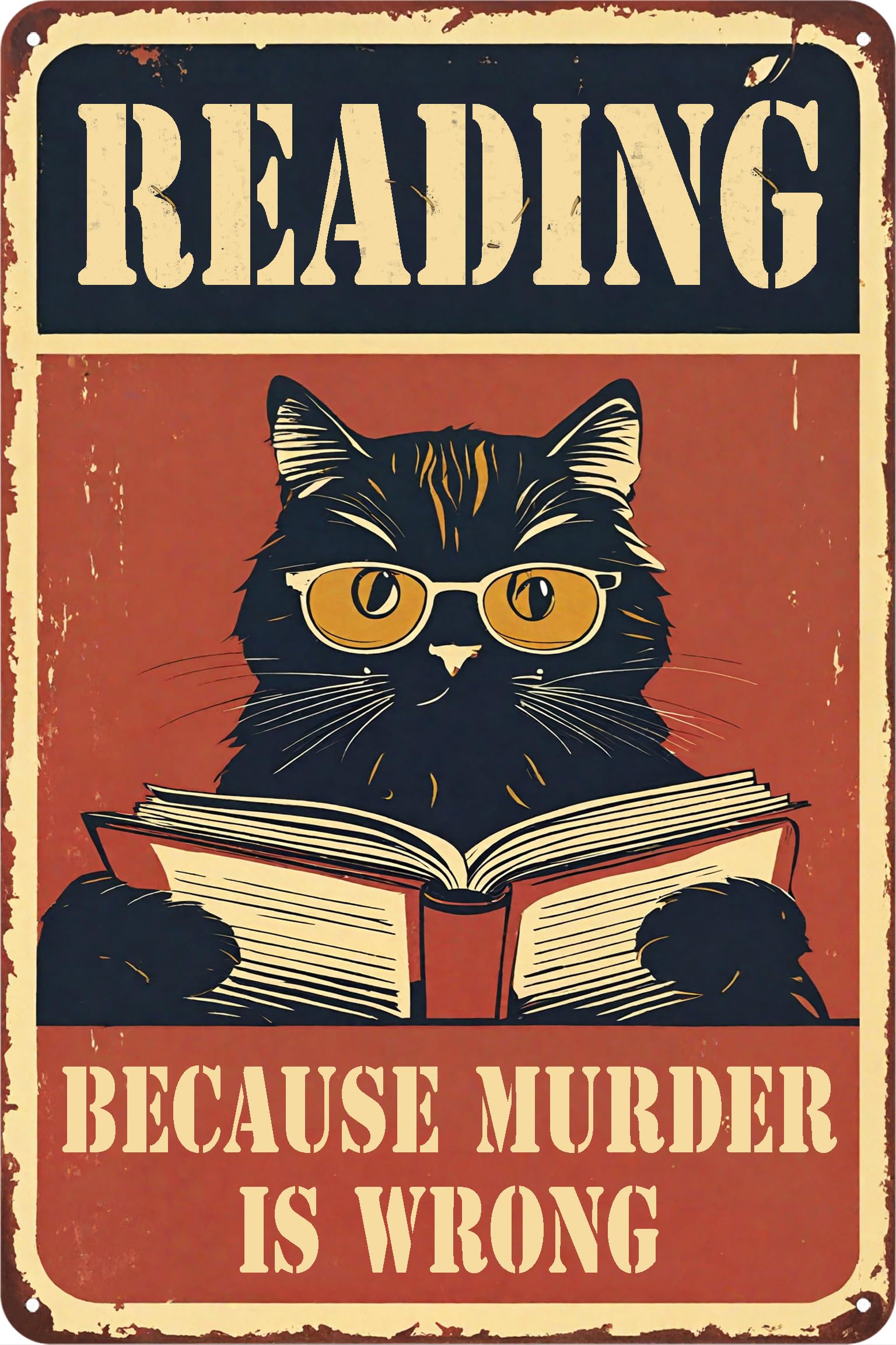 Amazon.com: Funny Sign Vintage Tin Metal Sign Retro Wall Art for ...