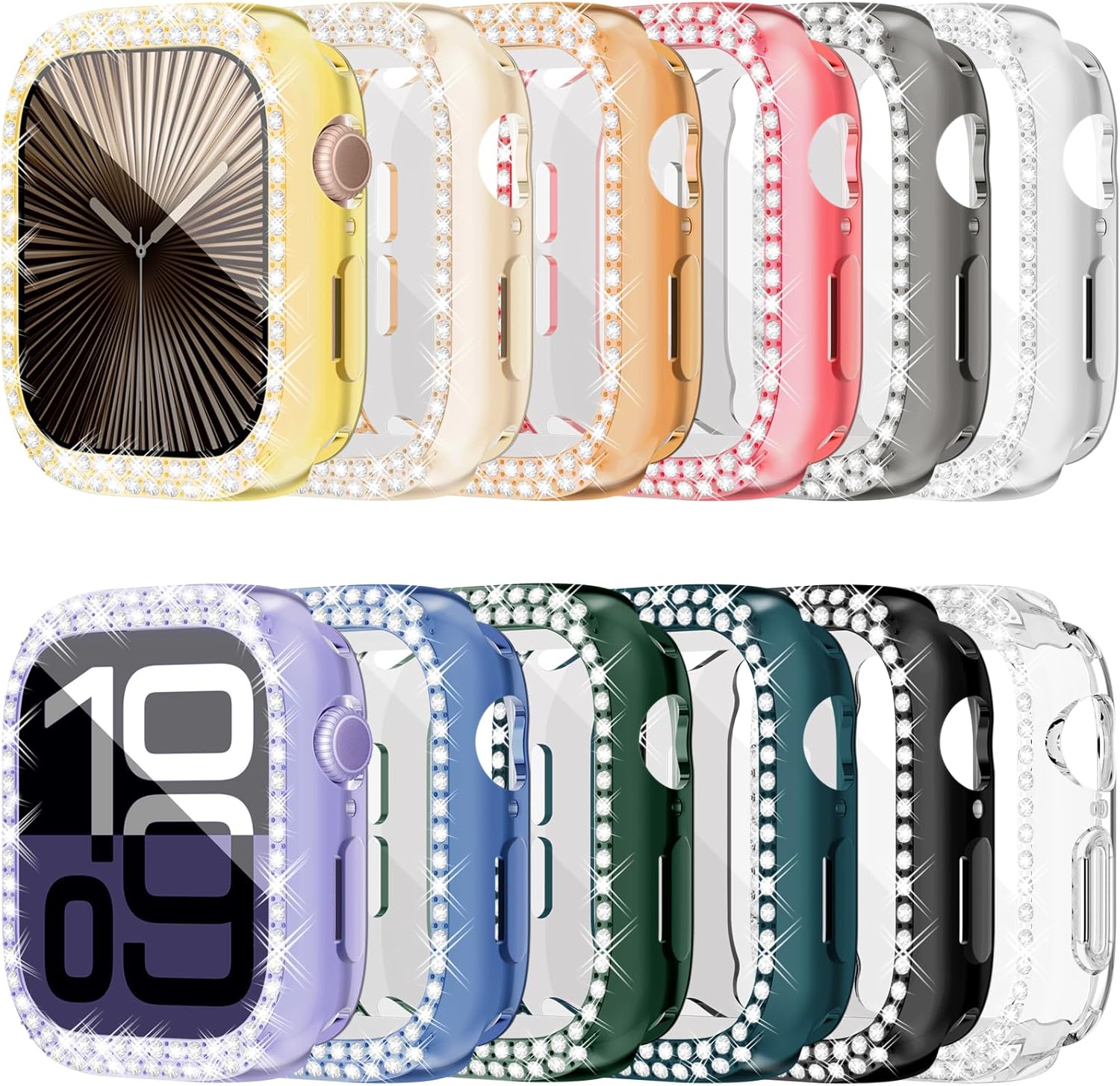 Amazon.com: [12Pack] RICHONE Bling Case for Apple Watch Series 11/10 ...