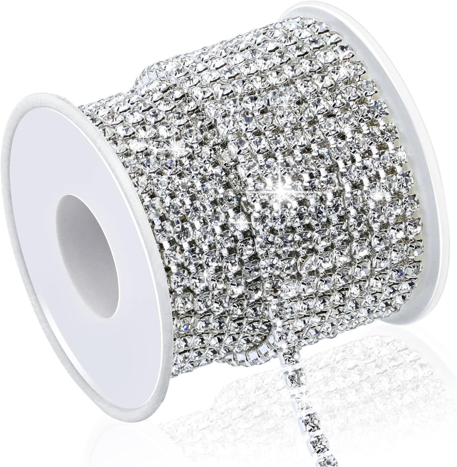 Amazon.com: Dowarm 10 Yards 4MM Crystal Rhinestone Chain Trim for ...