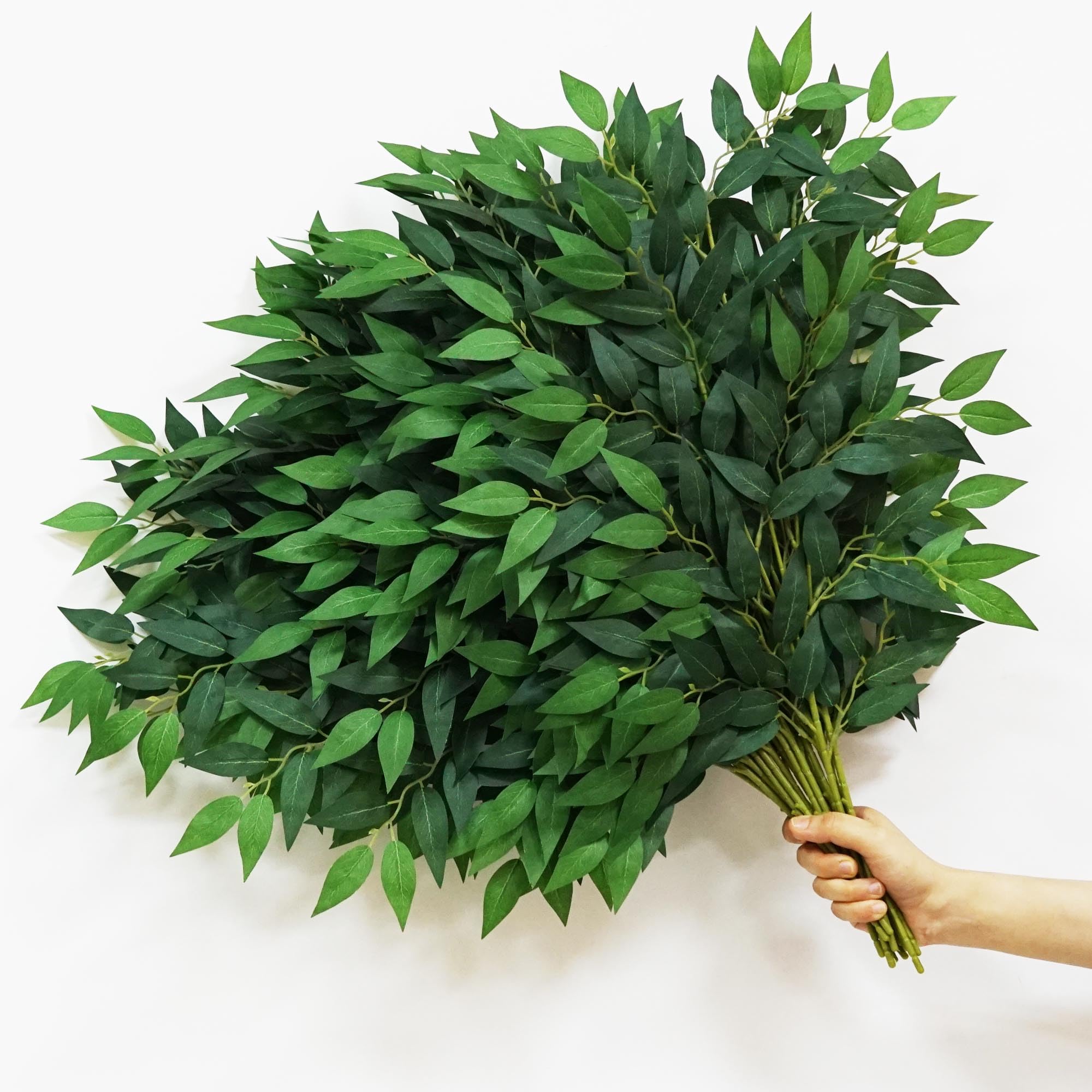 Amazon.com: VOELIGT 40pcs Italian Ruscus Greenery 68cm Artificial ...