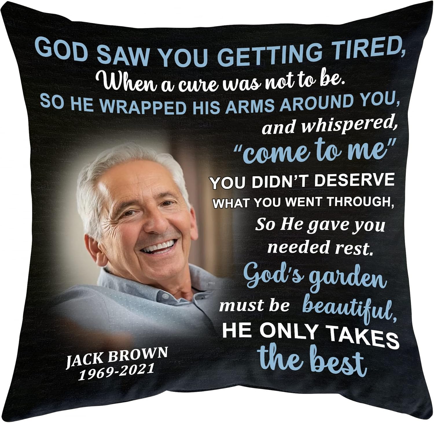 Amazon.com: Hyturtle Personalized Memorial Sympathy Pillow with Insert ...