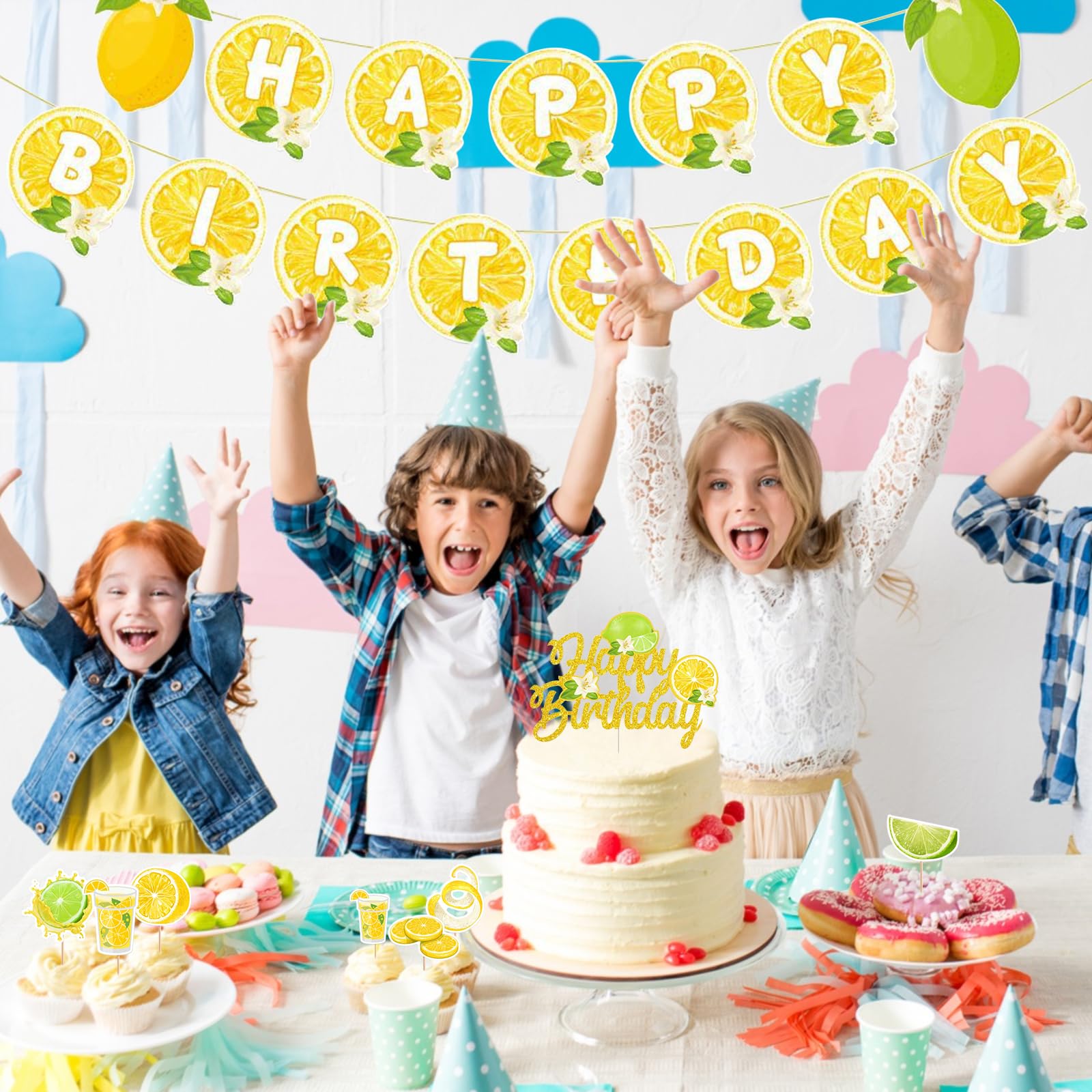 Snapklik.com : Lemon Birthday Party Decorations Include Yellow Happy ...